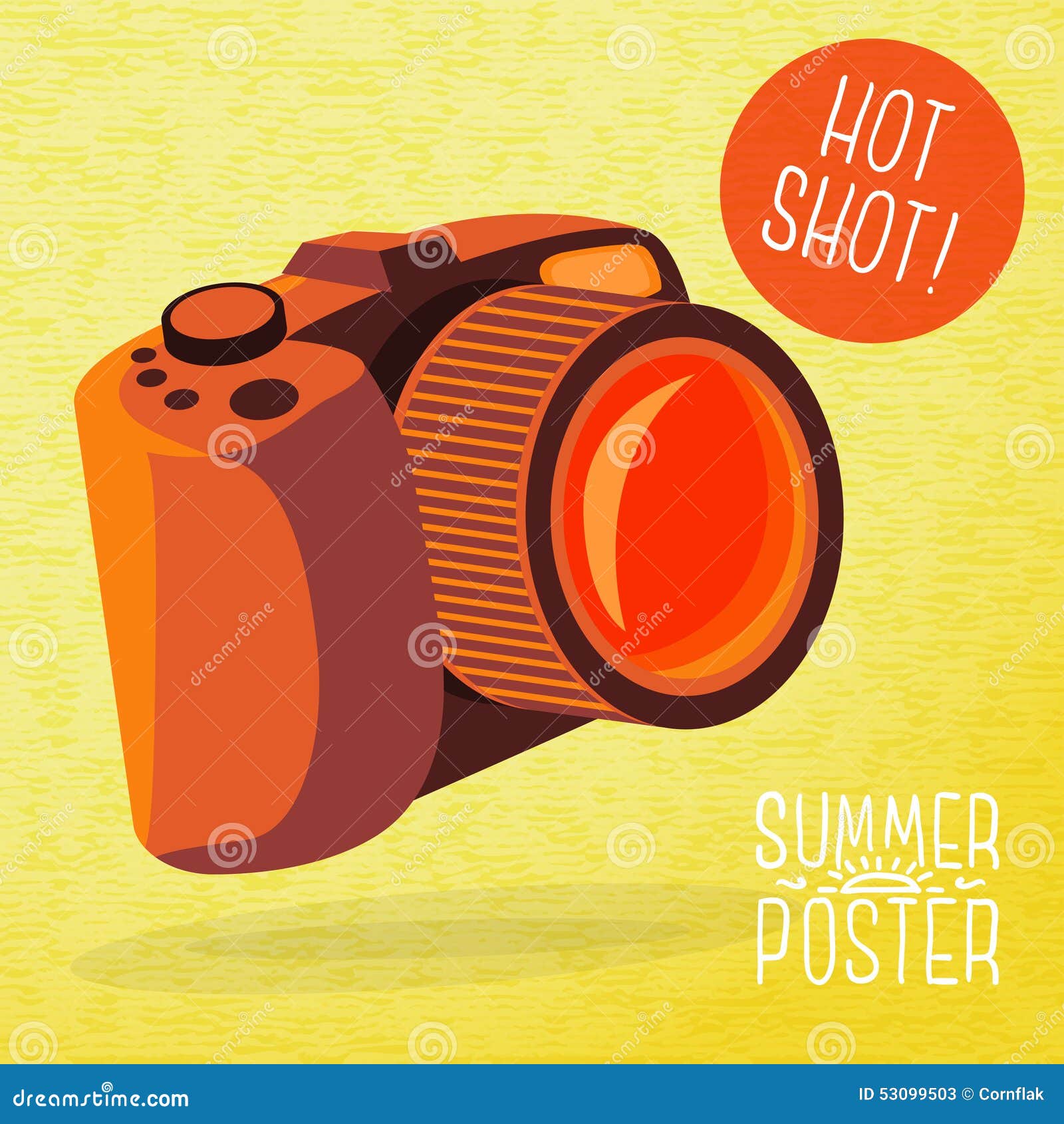 Cute Summer Poster - Photo Camera Shots, with Stock Vector ...