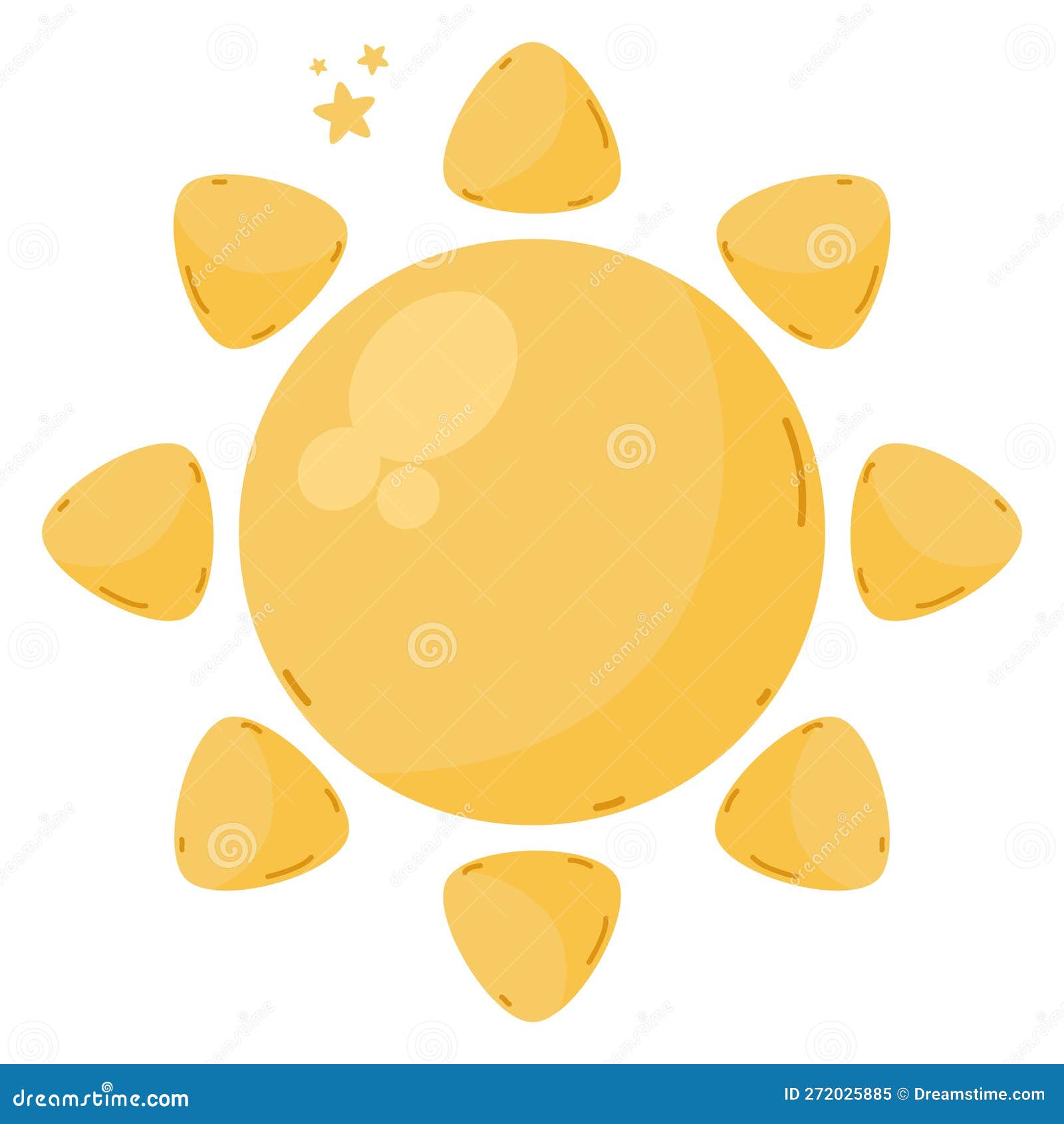 Cute sun design stock vector. Illustration of flat, orange - 272025885