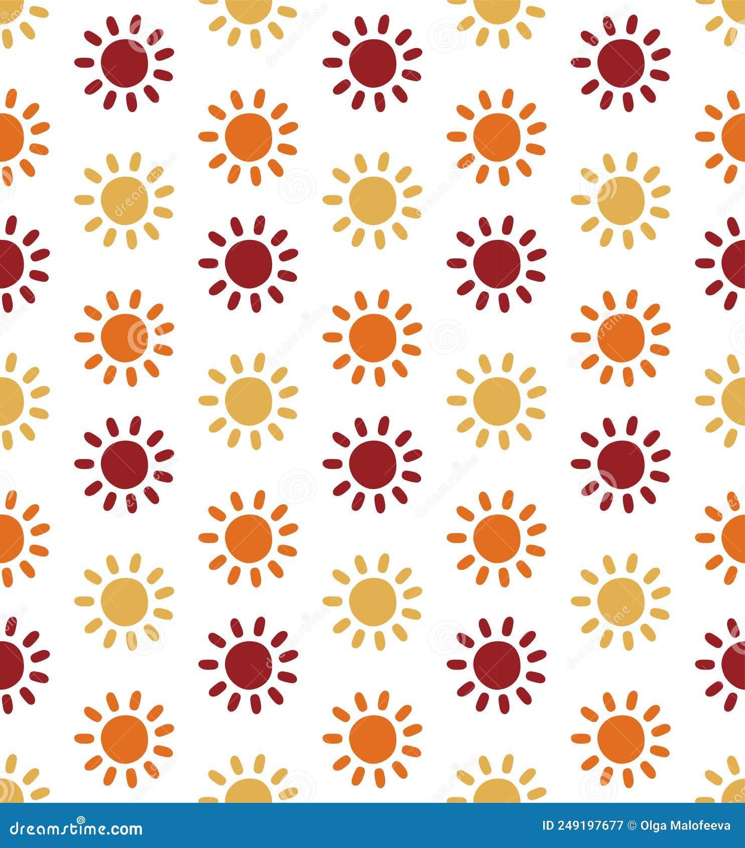 Cute Sun Funny Cute Seamless Vector Pattern Stock Vector - Illustration ...