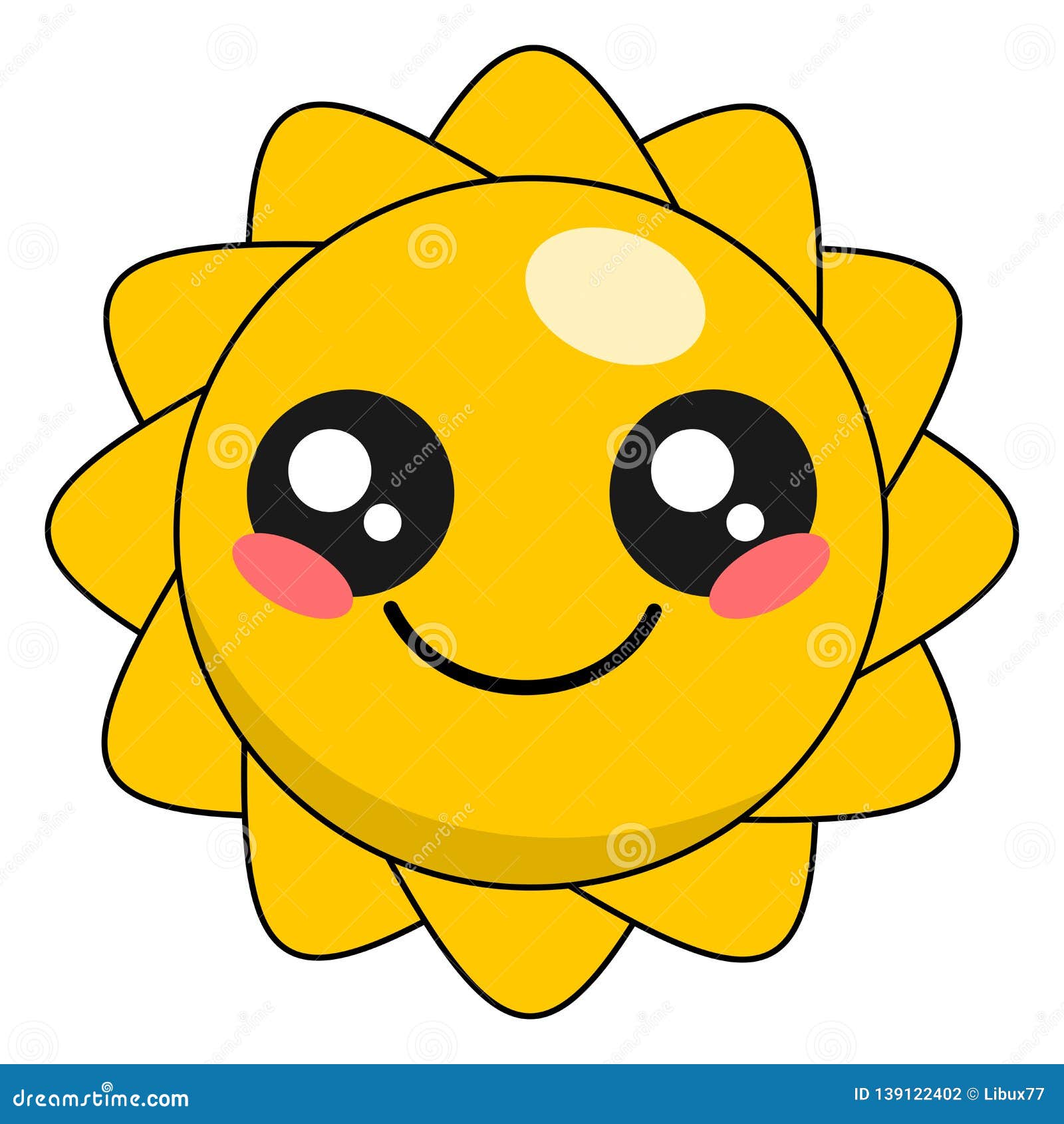 Kawaii Face Emoticon Icon Stock Illustration | CartoonDealer.com #82837096