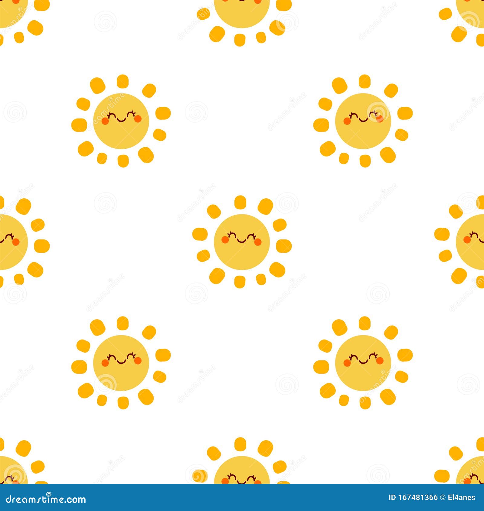 Cute sun pattern stock vector. Illustration of simple - 167481366