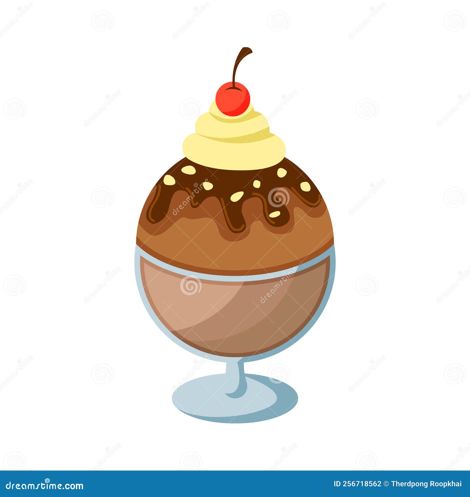 Cute of sundae stock vector. Illustration of cream, milk - 256718562