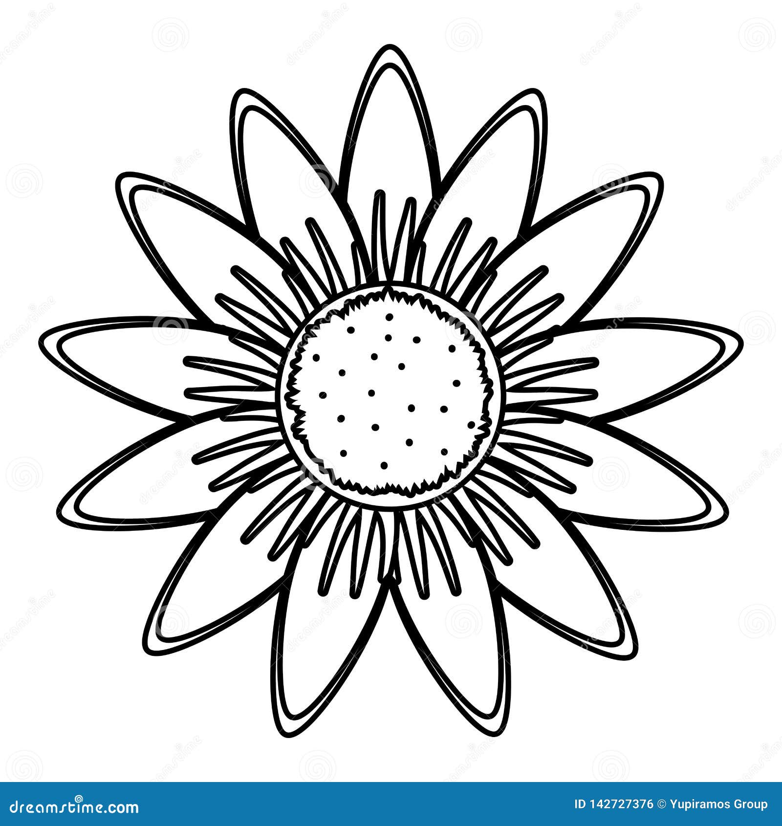 Cute sunflower cartoon stock vector. Illustration of exotic - 142727376
