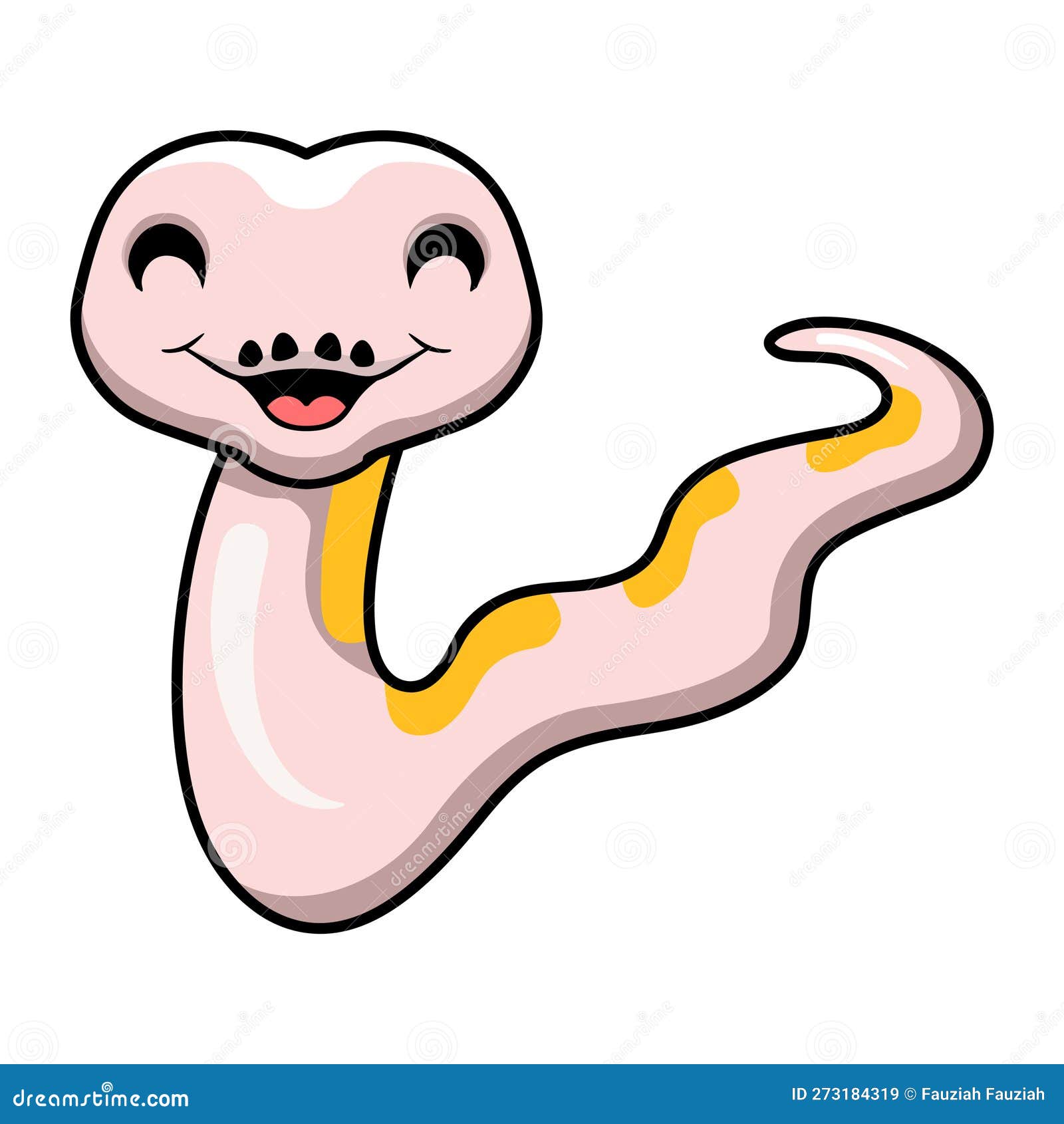 Cute Super Cinnamon Banana Ball Python Cartoon Stock Vector ...