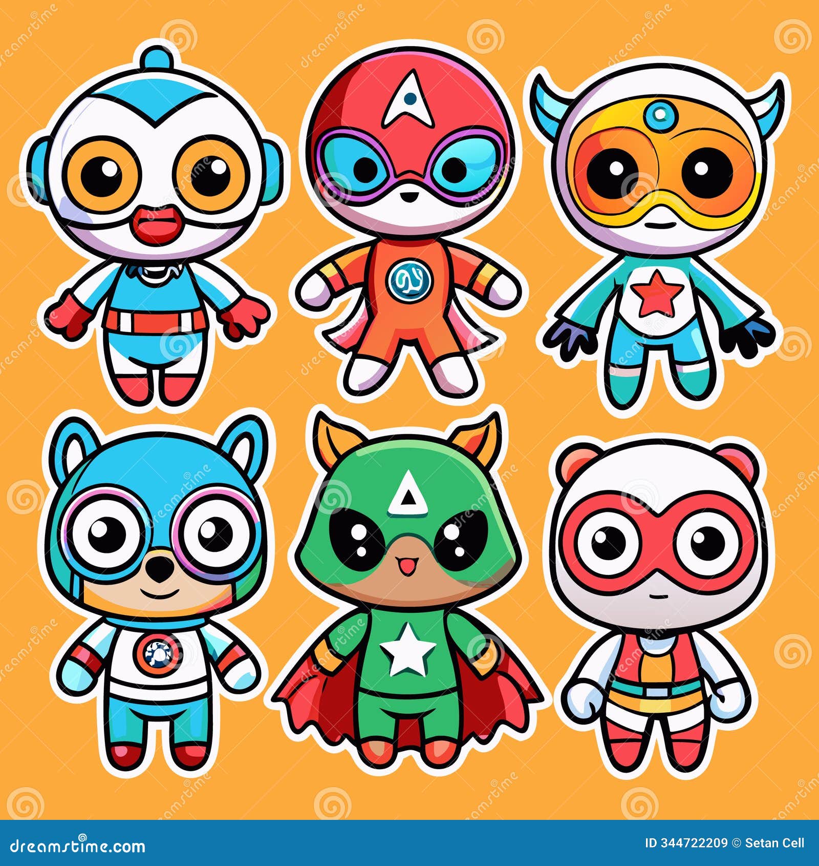 Superhero Characters Set, Brave Superman And Superwoman Characters ...