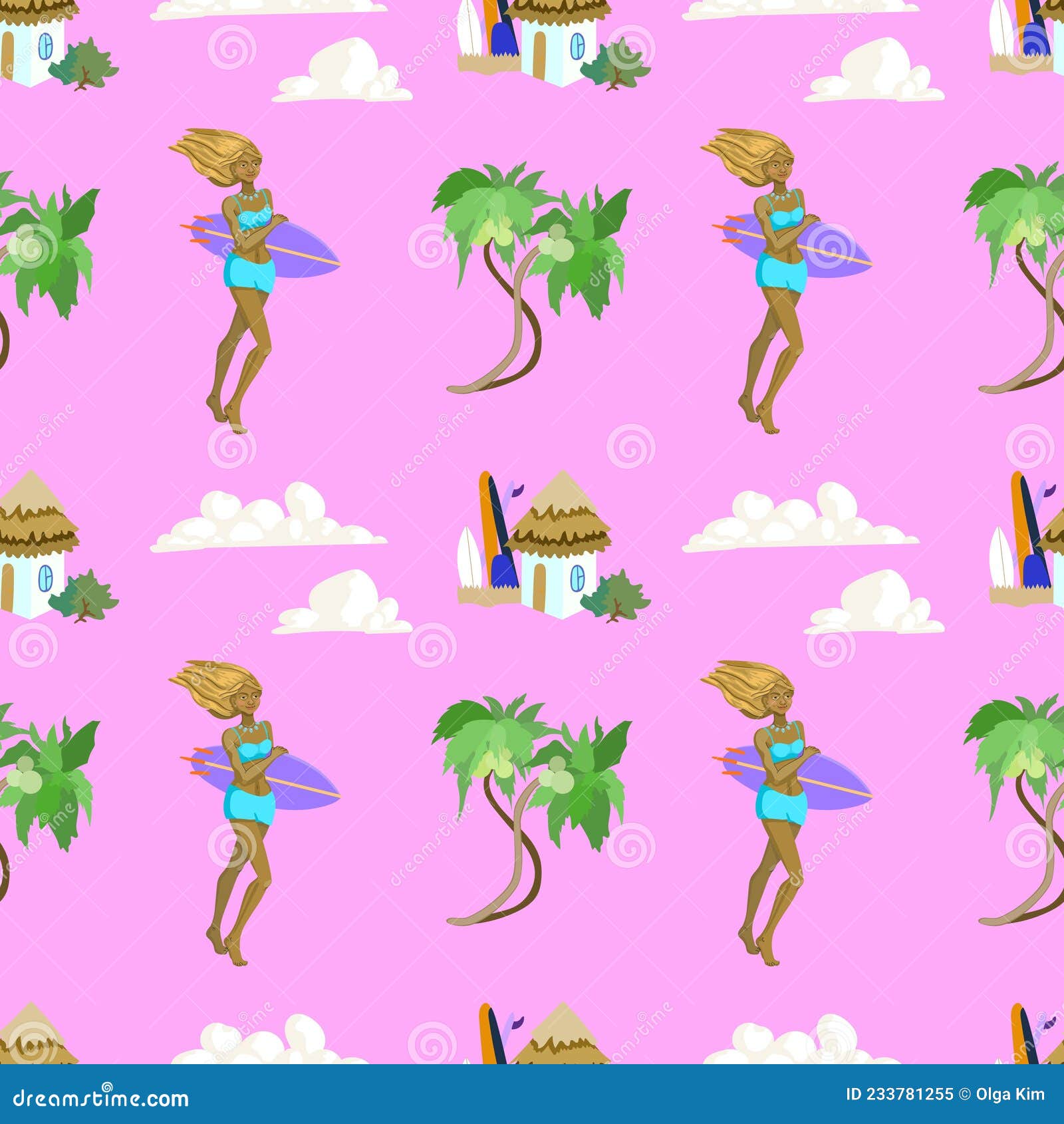 Cute Bungalow Or Beach Hut On Tropical Island Resort Vector