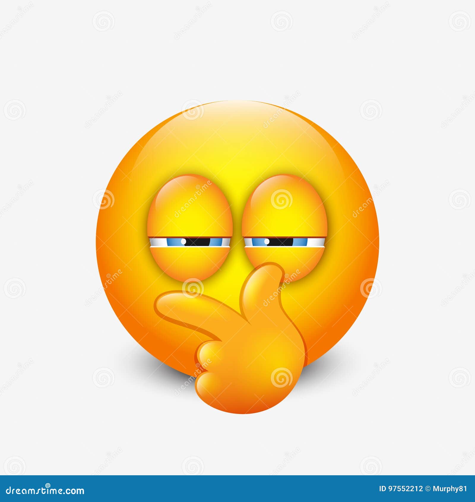 Cute Suspicious Emoticon, Emoji - Vector Illustration Stock Vector ...