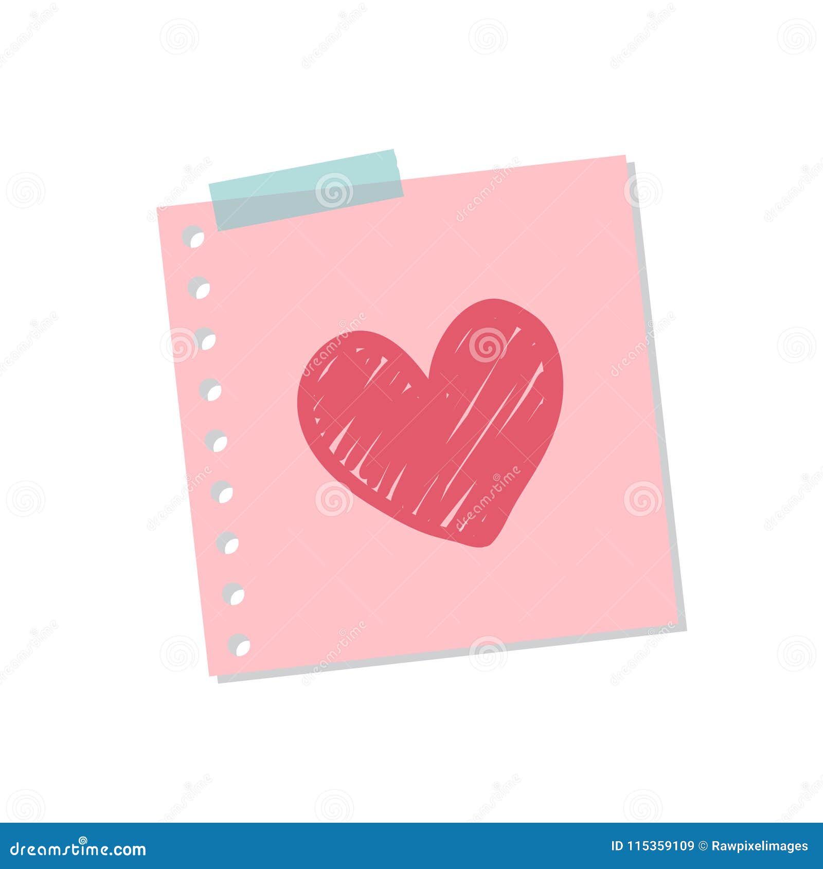 Cute and Sweet Love Note Illustration Stock Illustration - Illustration ...
