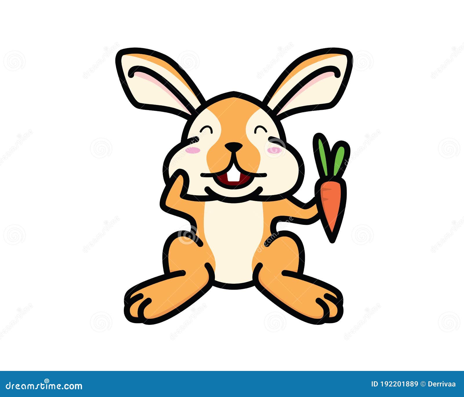 Cute and Sweet Rabit Illustration Stock Vector - Illustration of fauna ...