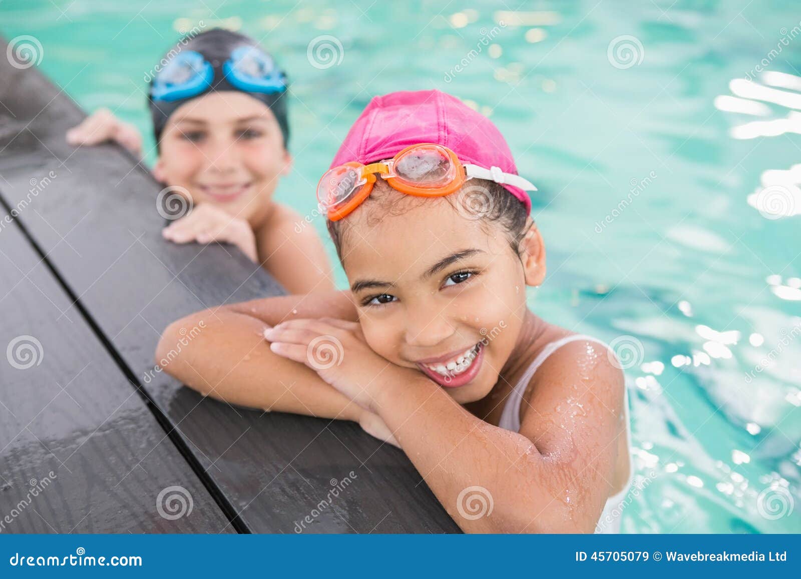 Cute Swimming Class in the Pool Stock Image - Image of childhood, sport ...