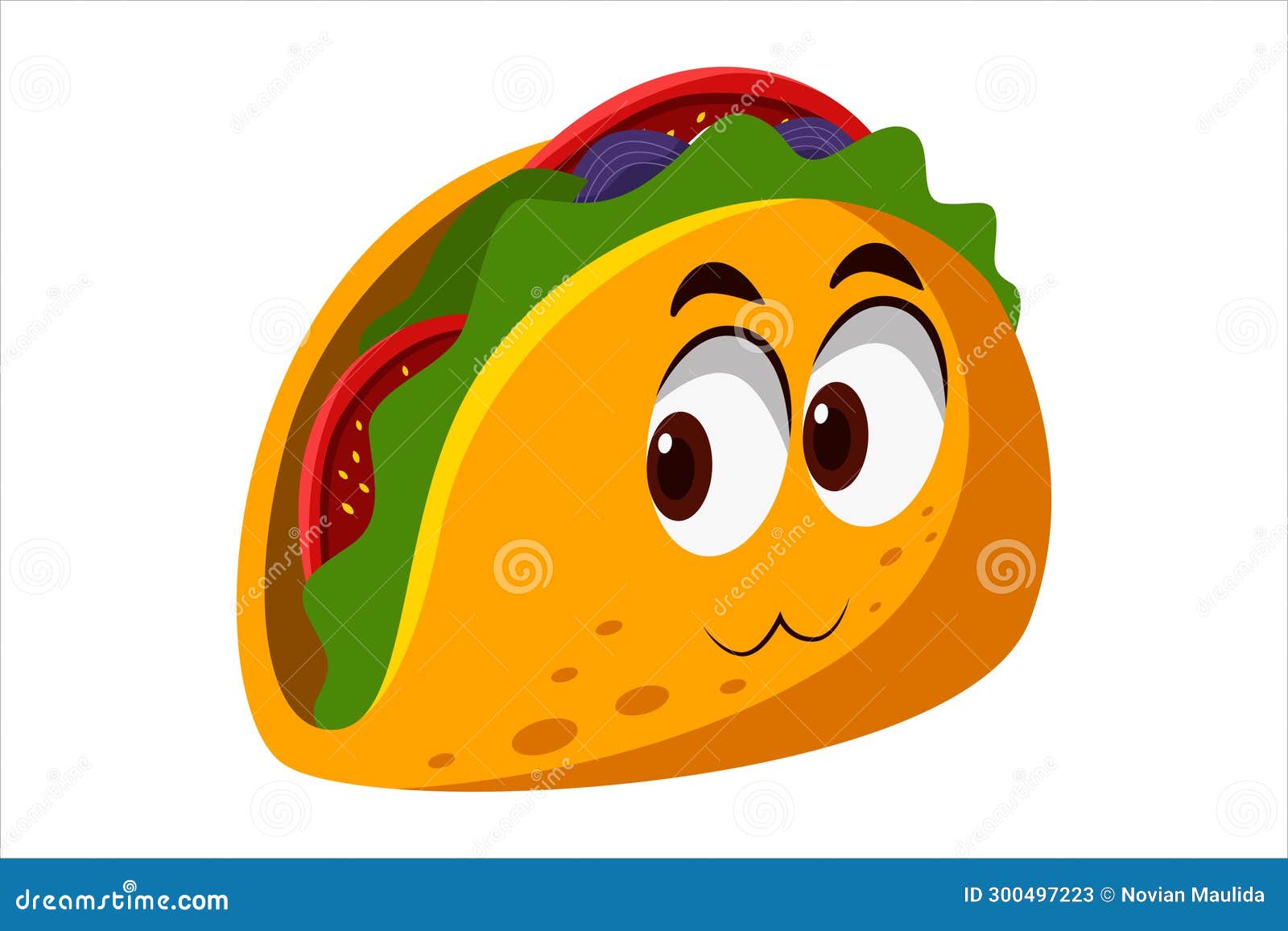 Cute Taco Character Design Illustration Stock Vector - Illustration of ...