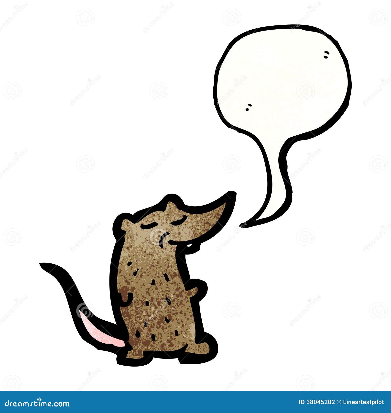 Cute talking mouse cartoon stock vector. Illustration of cloud - 38045202