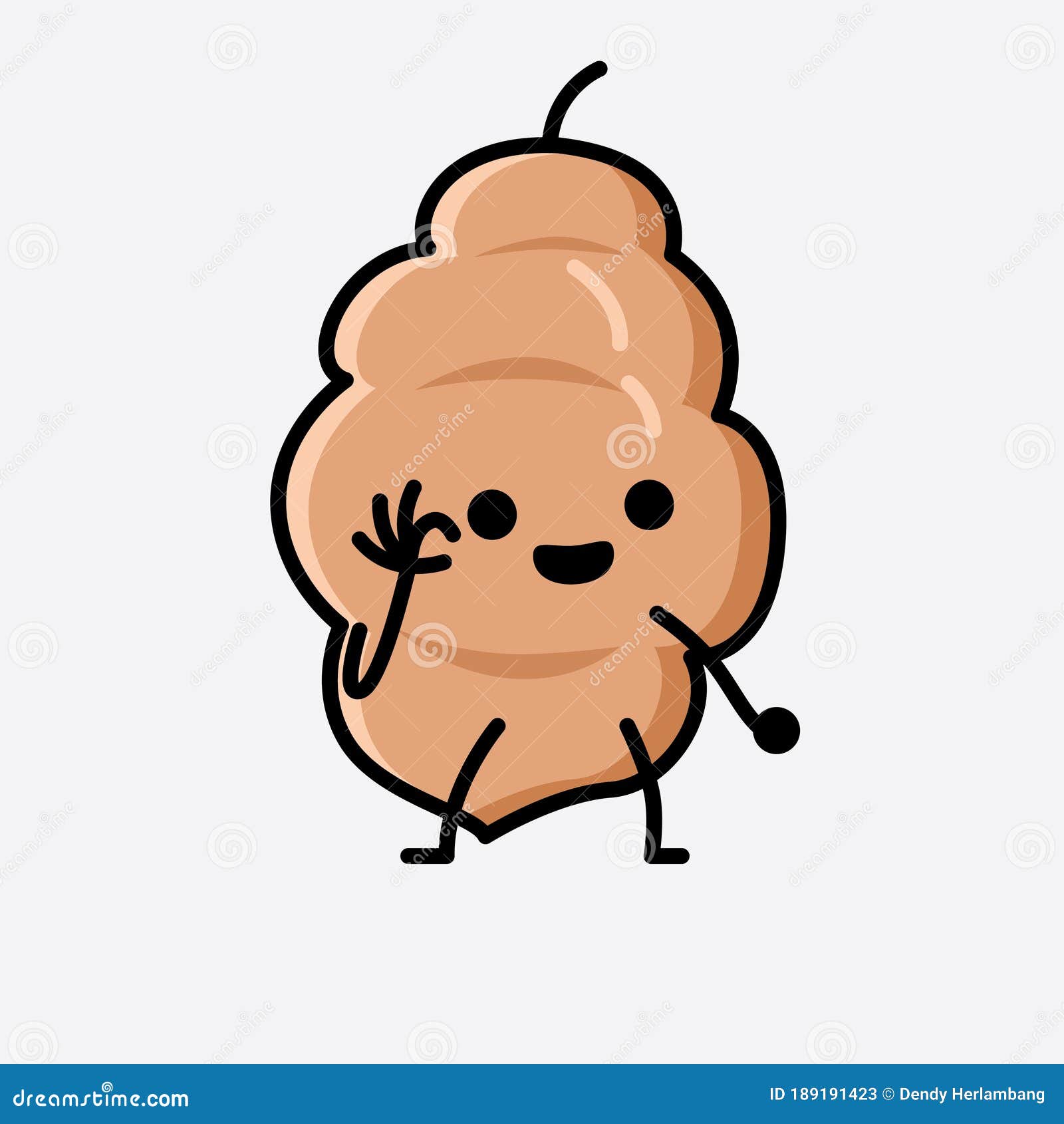 Cute Tamarind Fruit Mascot Vector Character Stock Vector - Illustration ...