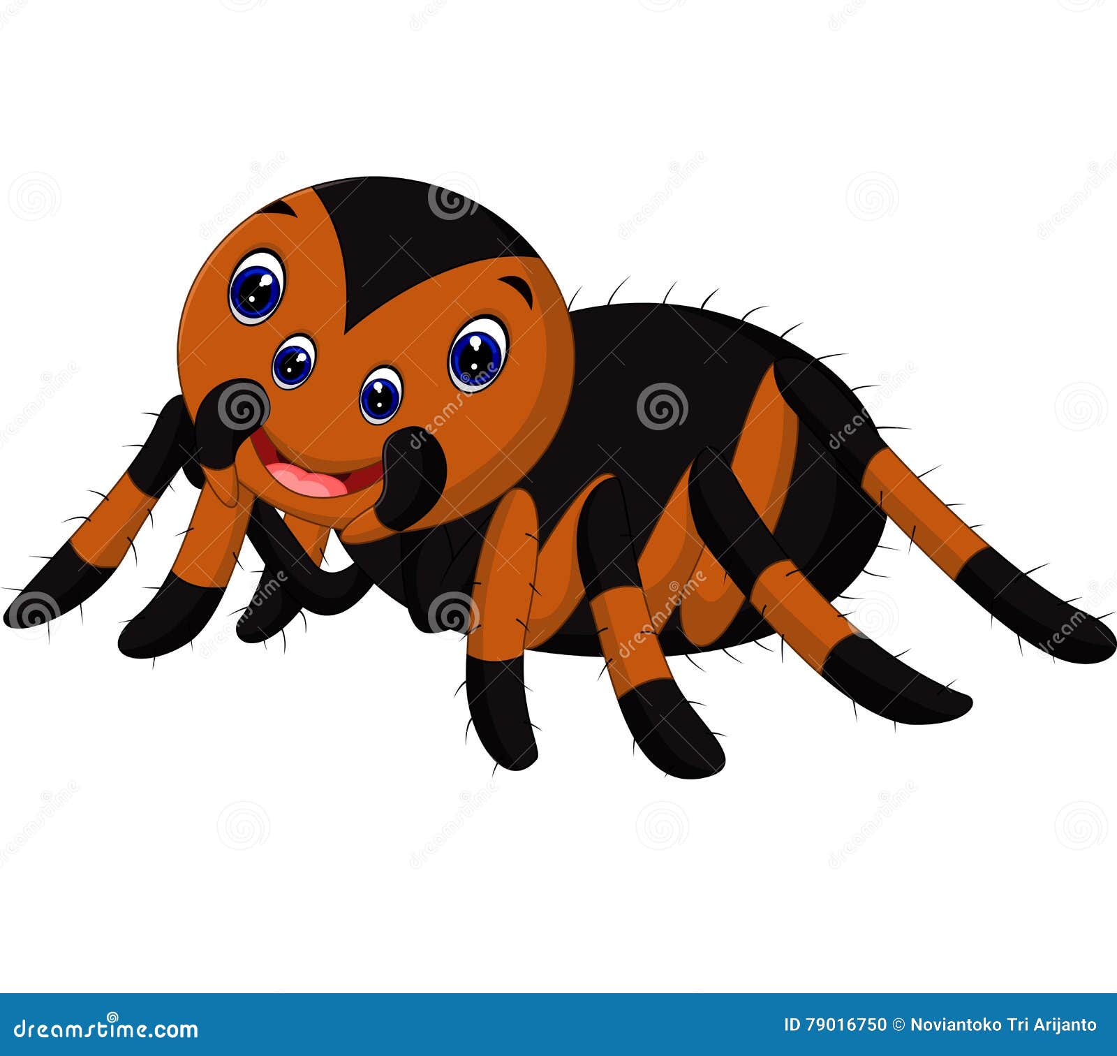Cute Tarantula Spider Cartoon Vector Illustration | CartoonDealer.com ...