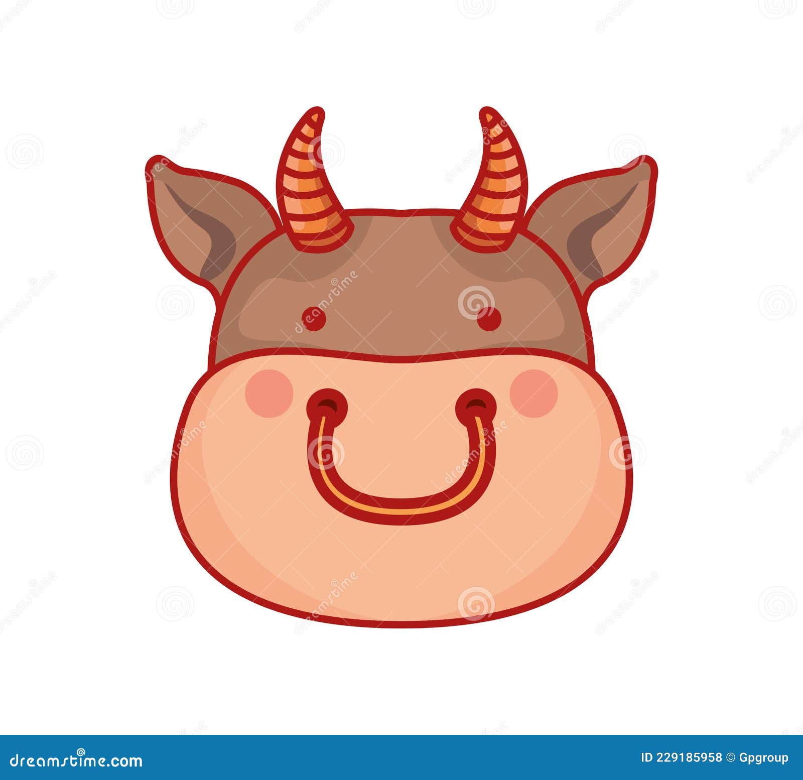 Cute Taurus Horoscope Cartoon Illustration | CartoonDealer.com #235239901