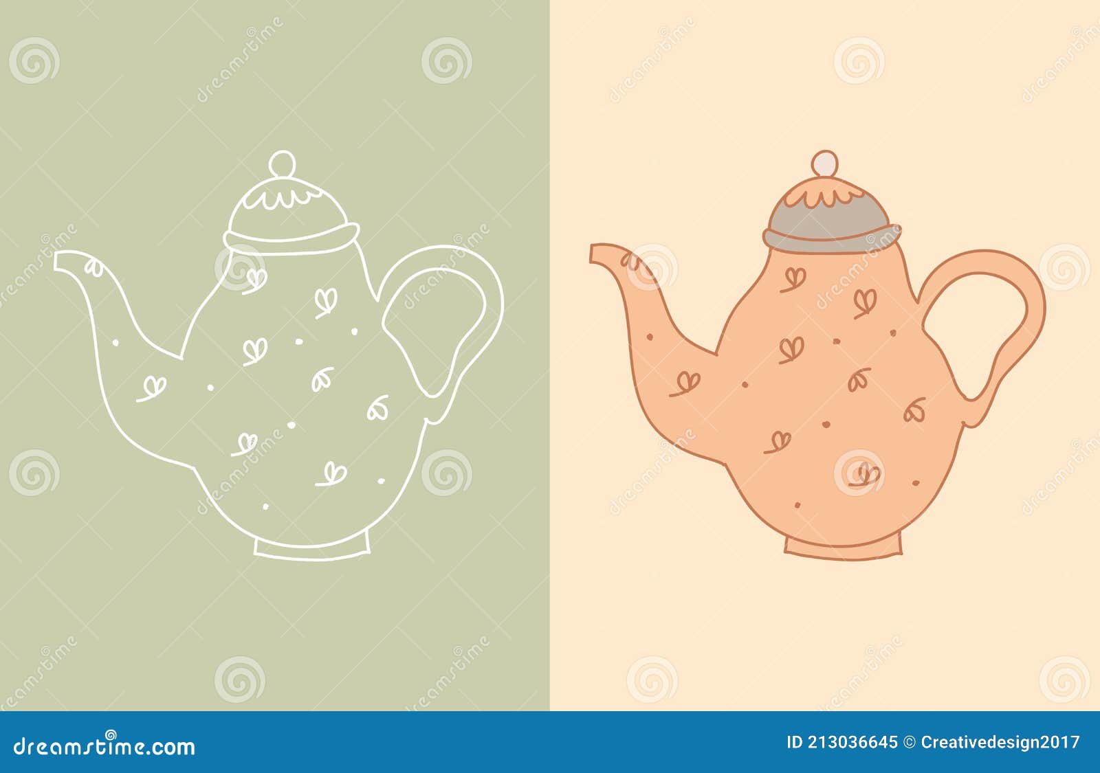 Cute teapot stock vector. Illustration of symbol, design - 213036645