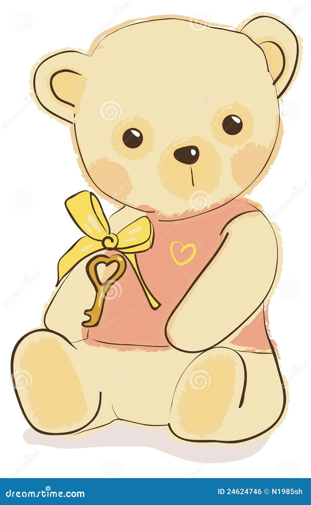 Cute teddy stock vector. Illustration of warm, childhood - 24624746