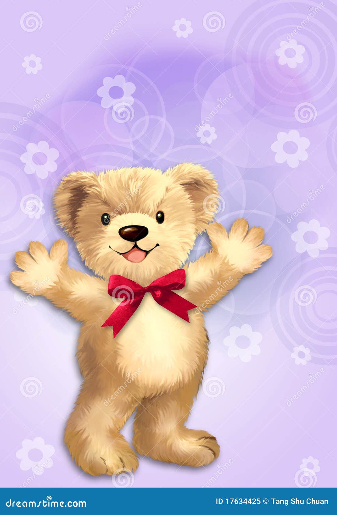 Cute teddy bear stock illustration. Illustration of printing - 17634425