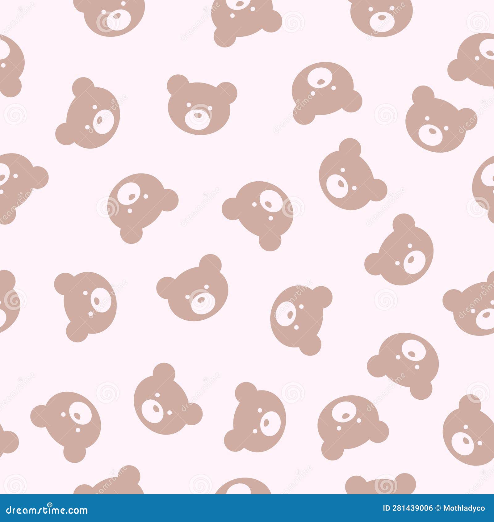 Cute Teddy Bear Repeat Pattern, Seamless Repeating Background Stock ...