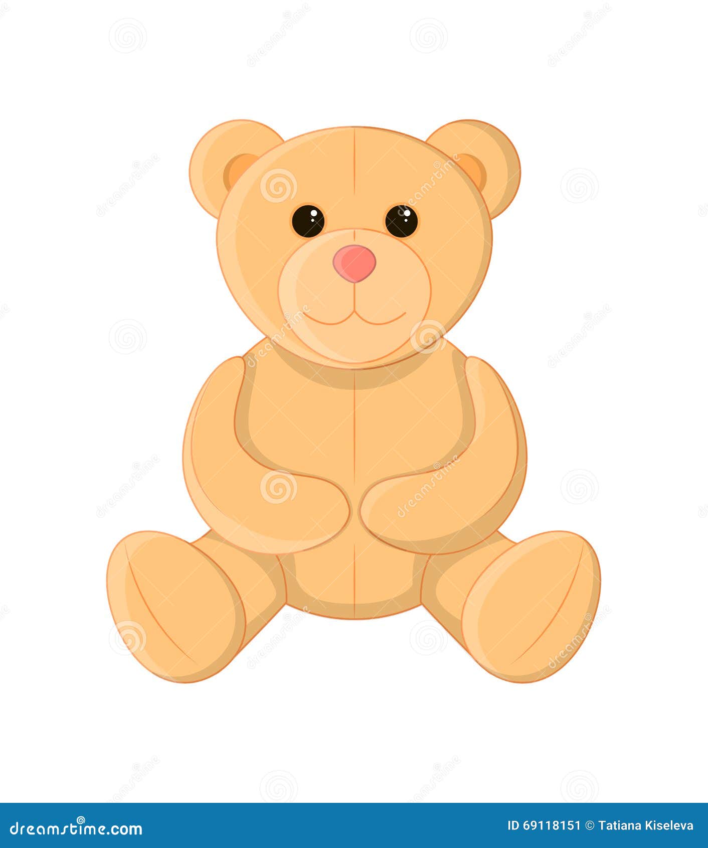 Cute Teddy Bear, Soft Toy, Vector Illustration Stock Vector ...