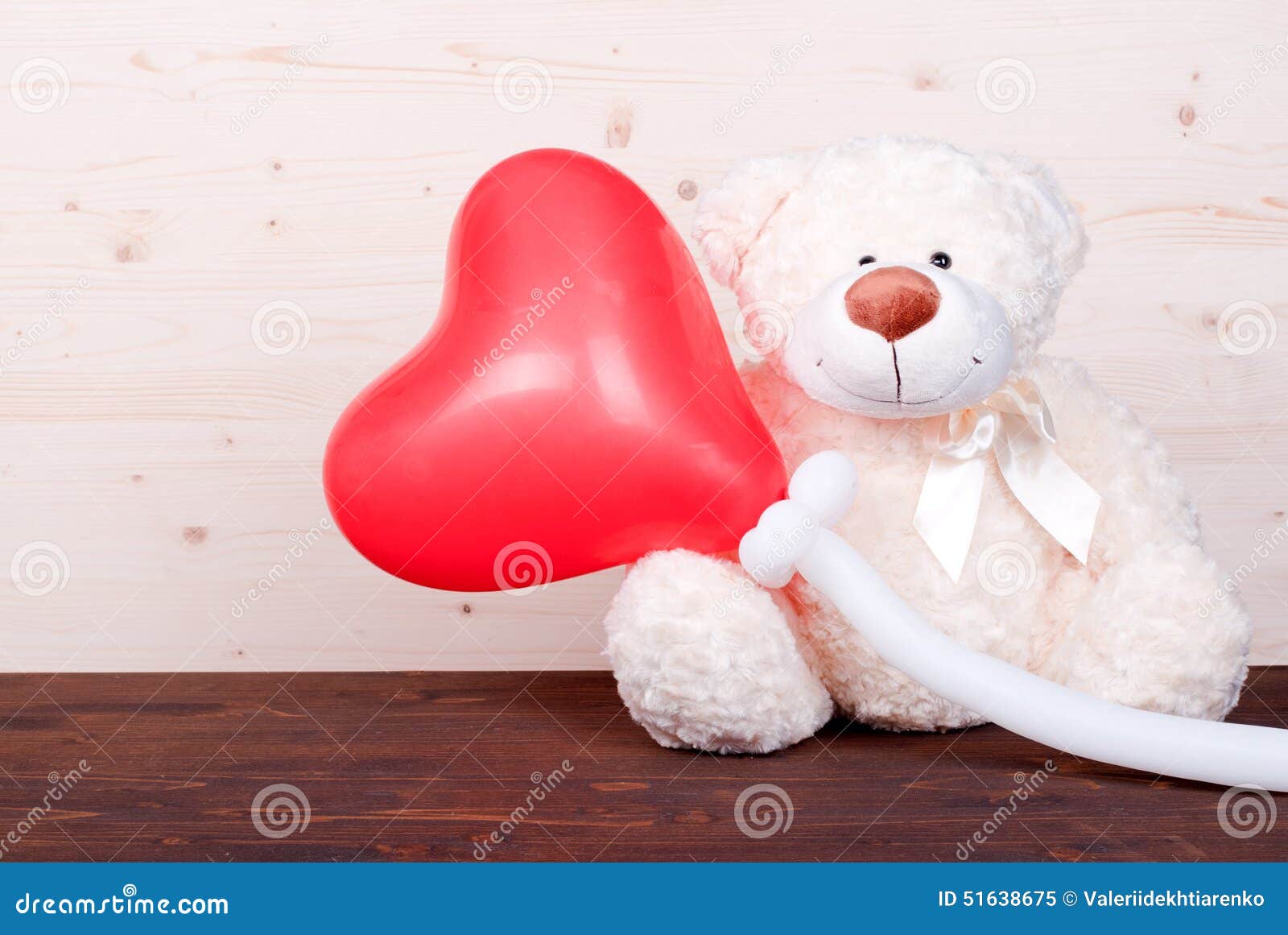 Cute Teddy Bear Toy on the Board Top View Stock Image - Image of ...