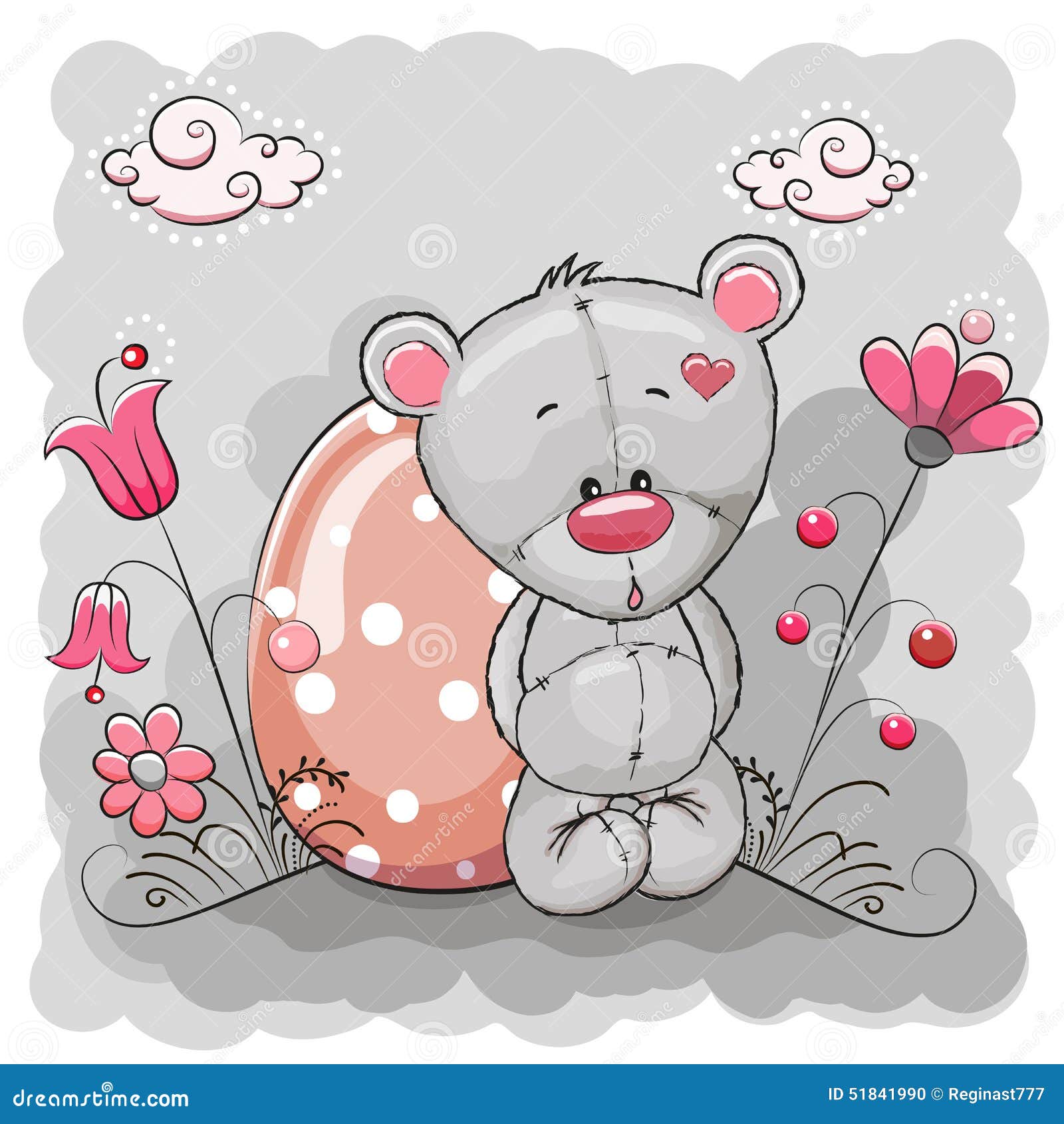 Cute Teddy stock vector. Illustration of butterflies - 51841990