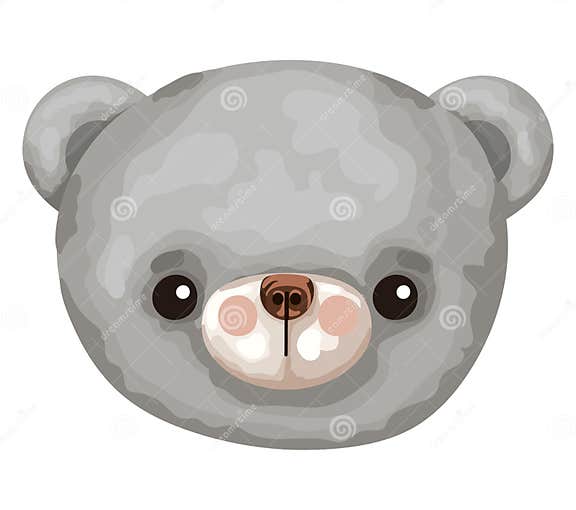 Cute teddy face stock vector. Illustration of face, species - 264973740
