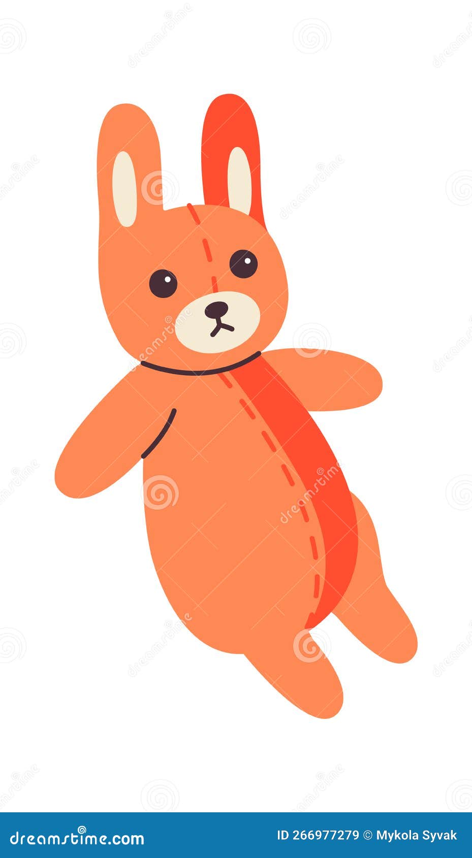 Cute Teddy Rabbit Accessory for School Bag Flat Icon Stock Vector ...