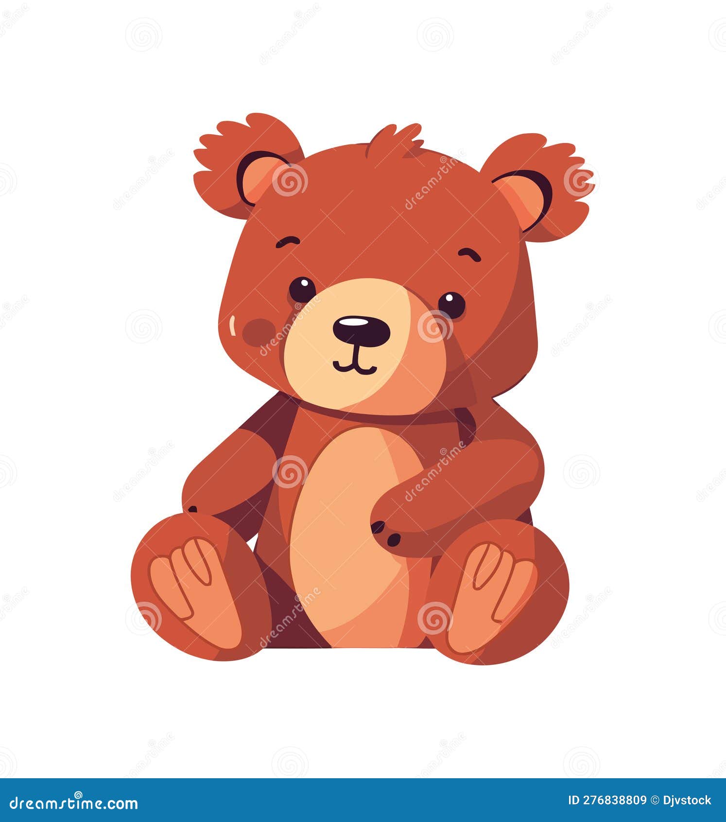 Cute Teddy Sitting Playful and Fun Stock Vector - Illustration of ...
