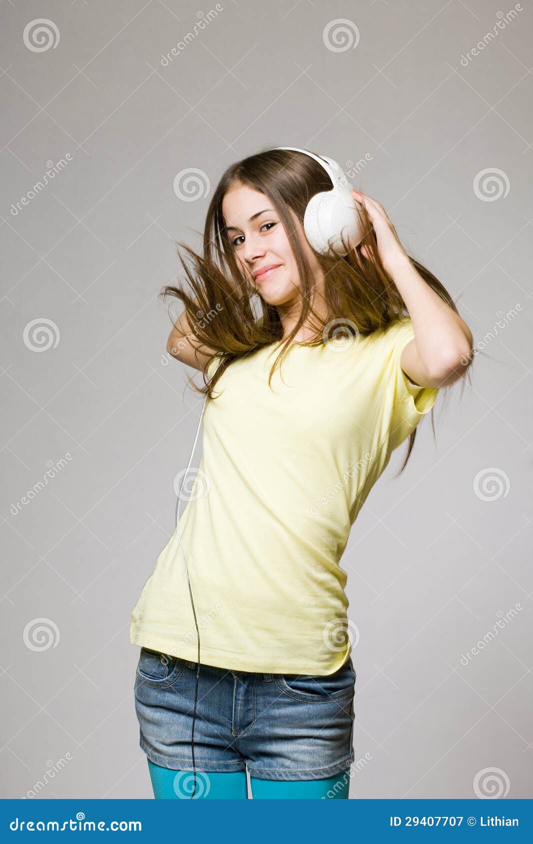 Cute Teen Dancing in Headphones. Stock Image - Image of fashionable ... Cute Teen Dancing in Headphones. Stock Image - Image of fashionable ...