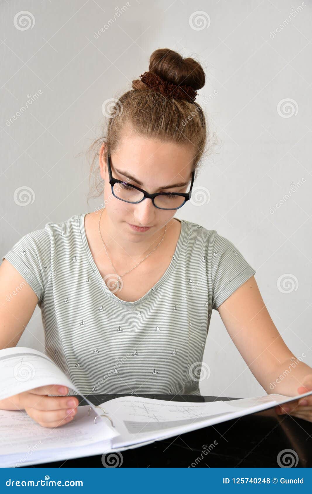 Female Student Learning for Exam Stock Photo - Image of hard, modern ...