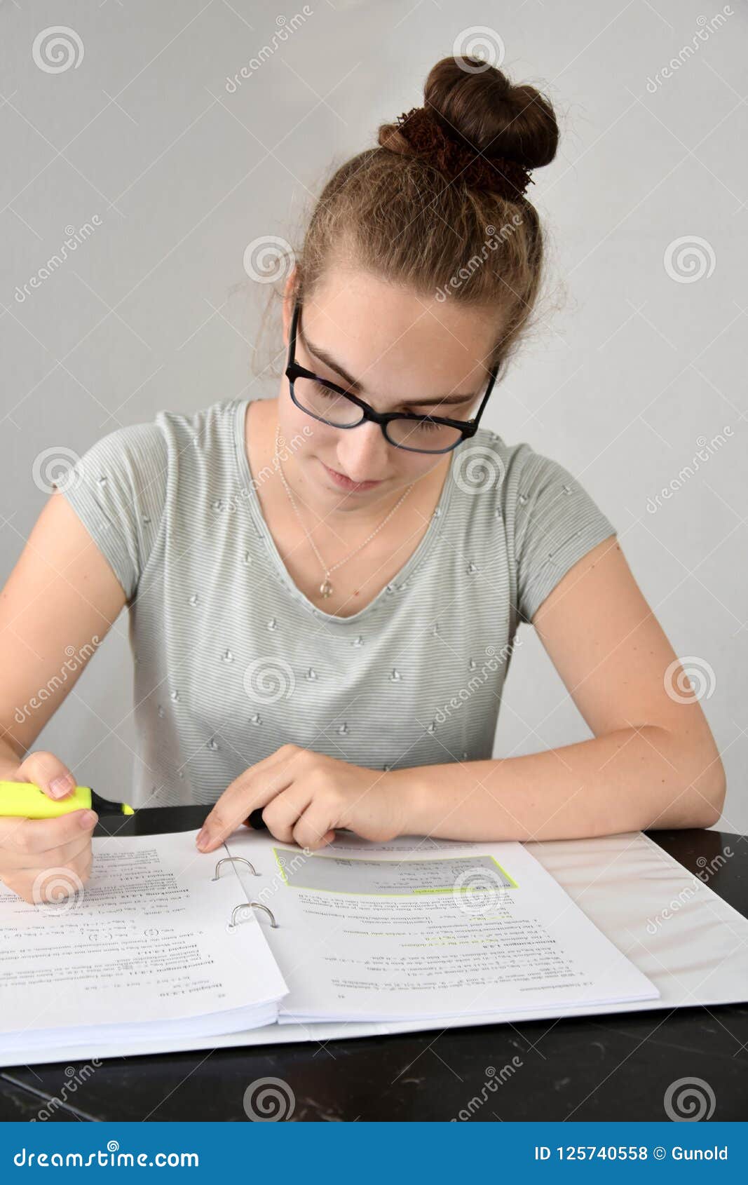 Female Student Learning for Exam Stock Photo - Image of book, modern ...