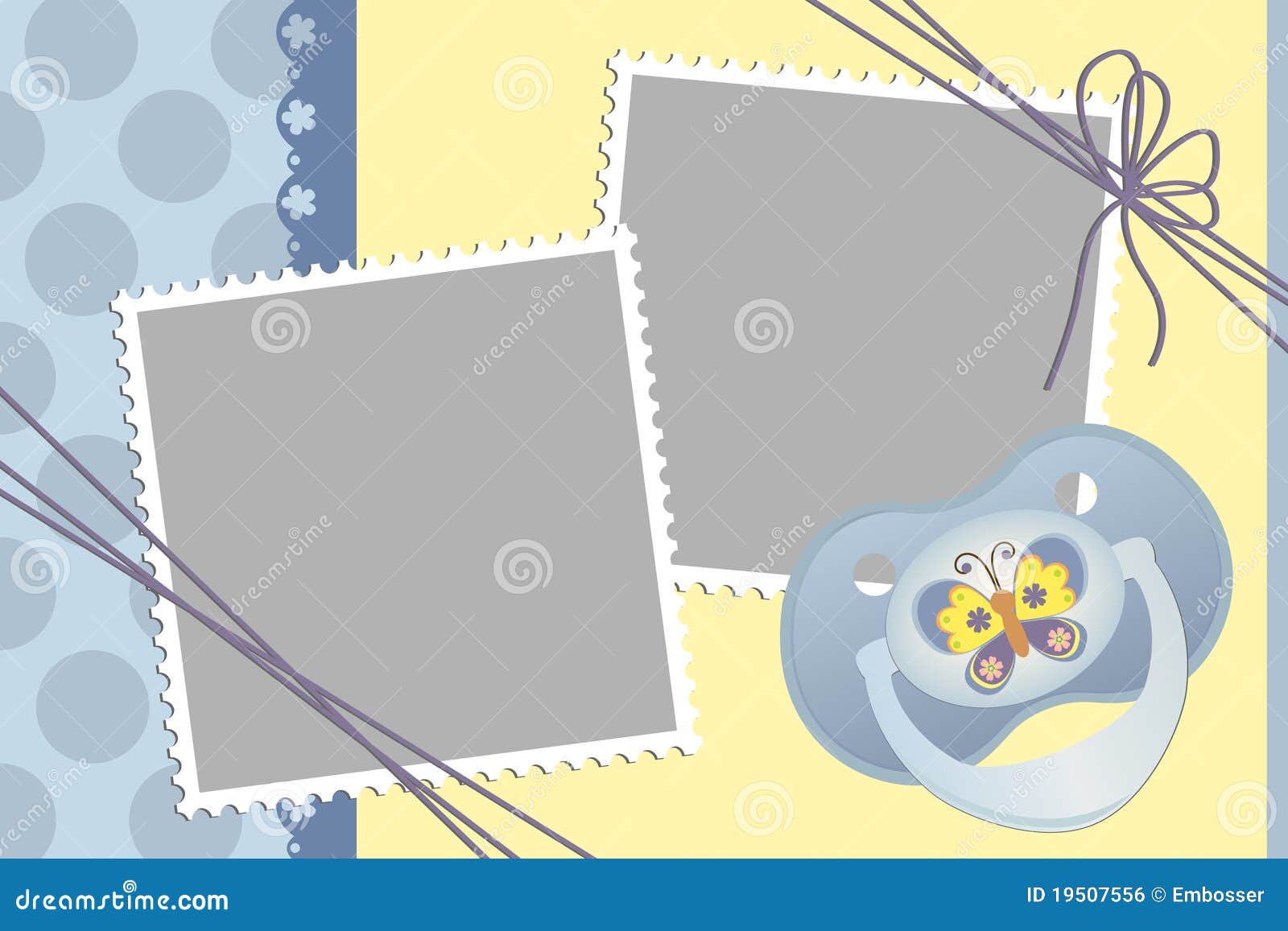 Cute Template for Baby S Card Stock Vector - Illustration of cartoon ...