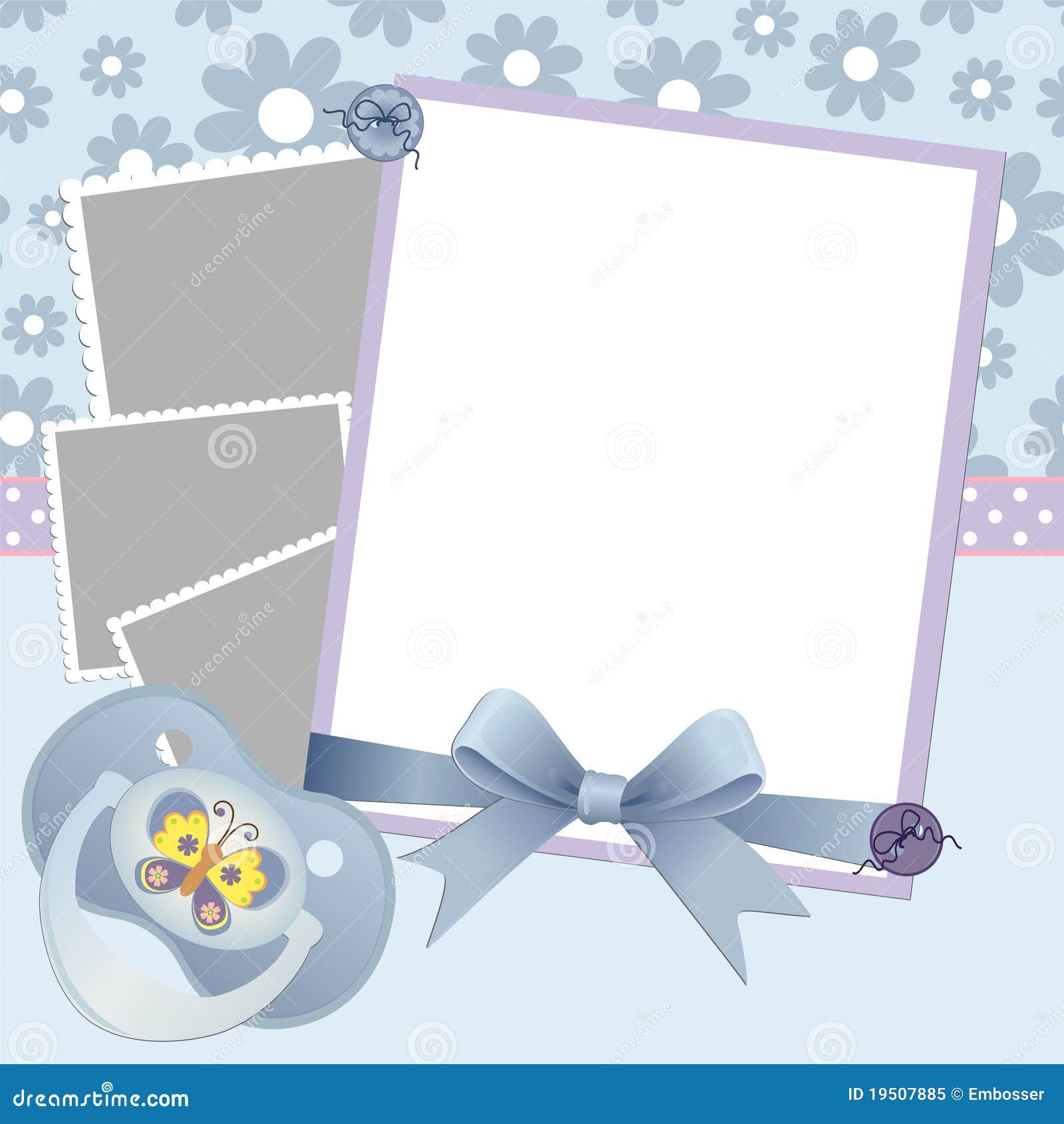 Cute Template For Scrapbook Girly Design. Royalty-Free Stock Photo ...