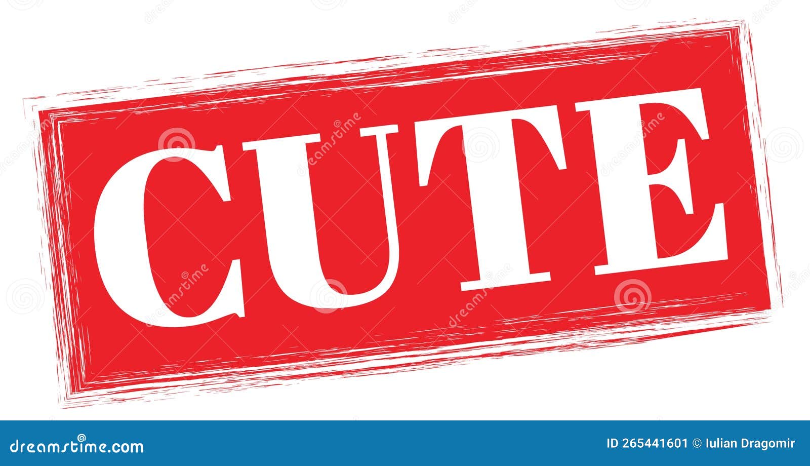 CUTE Text Written on Red Stamp Sign Stock Illustration - Illustration ...