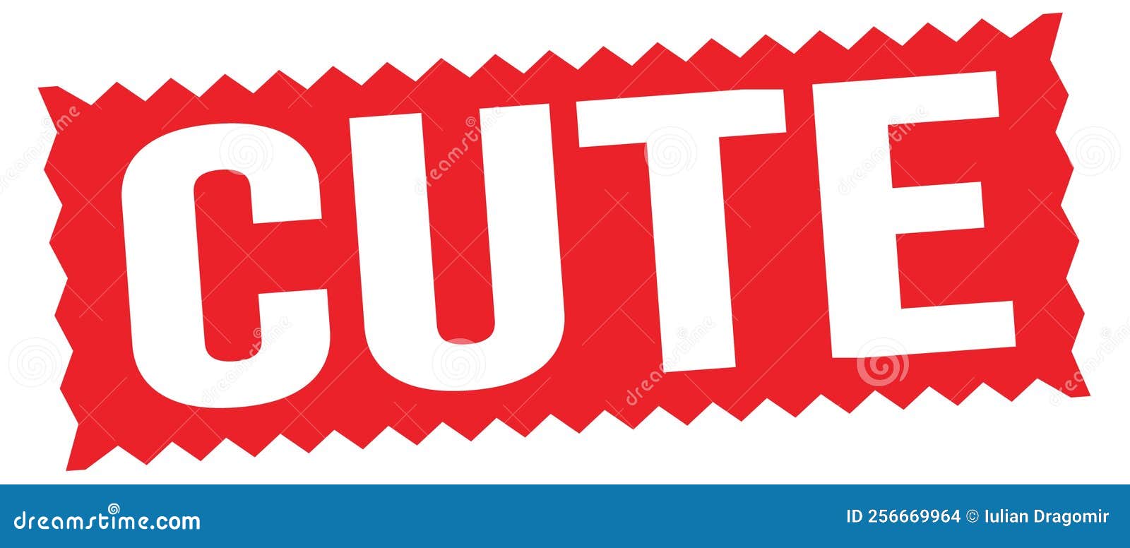 CUTE Text Written on Red Stamp Sign Stock Illustration - Illustration ...