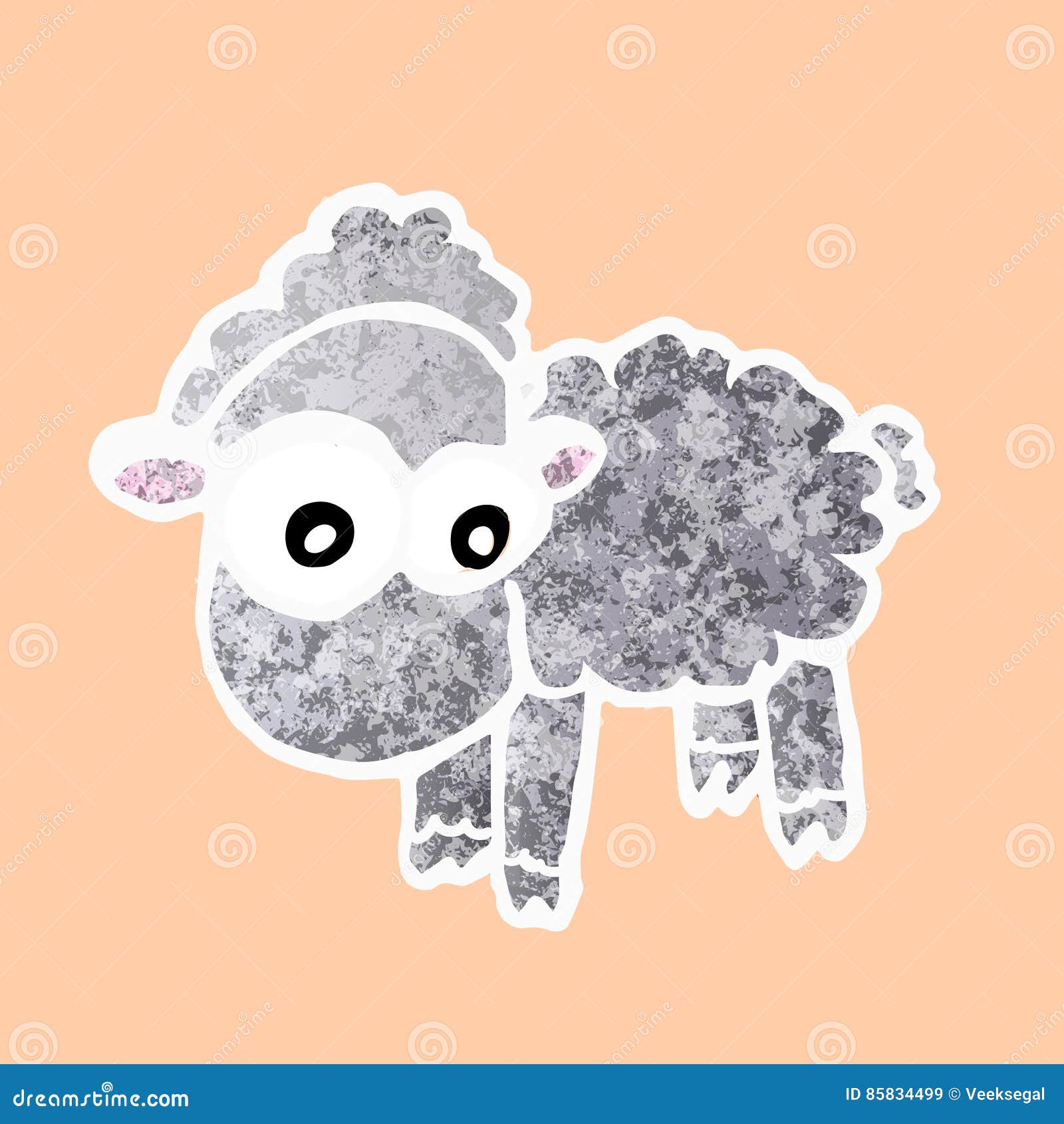 Cute texture sheep. vector stock vector. Illustration of pelt - 85834499