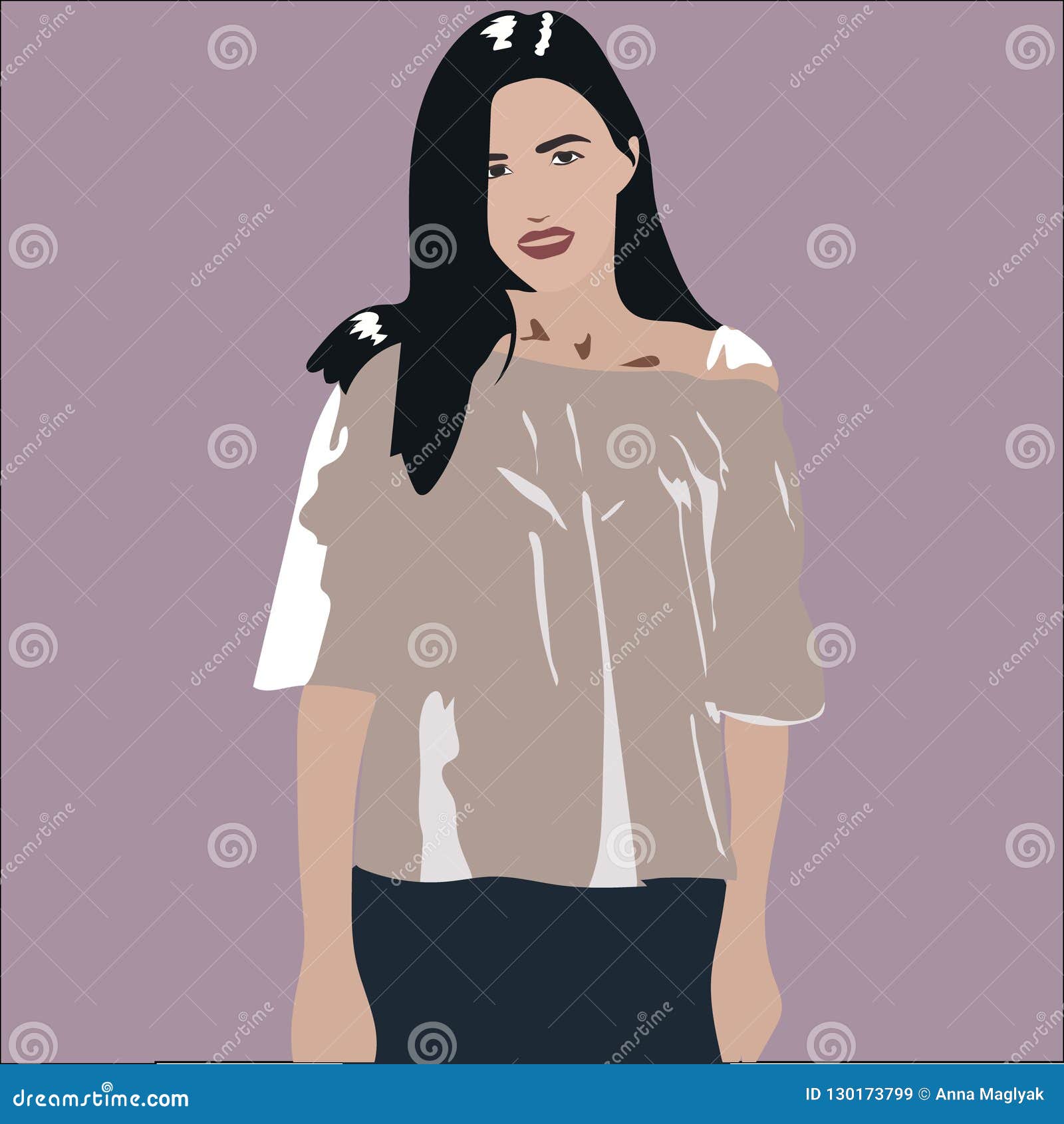 Cute Thinking Woman Looking Away Isolated Stock Vector - Illustration ... Cute Thinking Woman Looking Away Isolated Stock Vector - Illustration ...