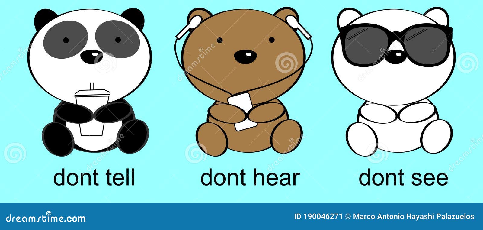 3 Wise Baby Cartoon Stock Image | CartoonDealer.com #3514501