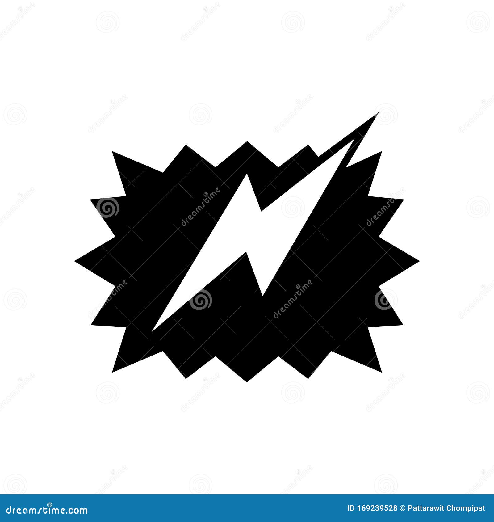 Cute Thunder Flash Box Icon for Banner, General Design Print and ...