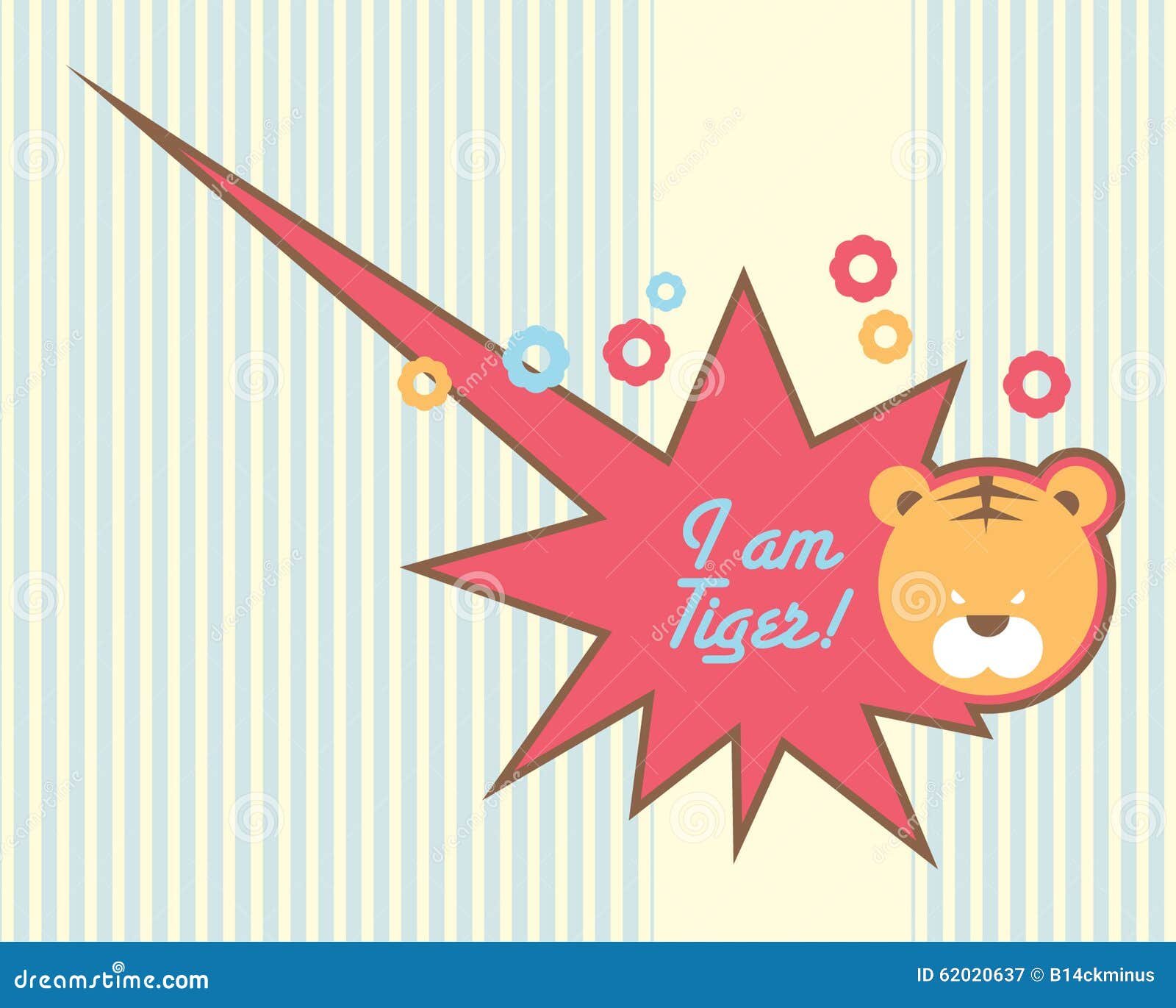 Cute Tiger Baby Design Template Stock Vector - Illustration of ...