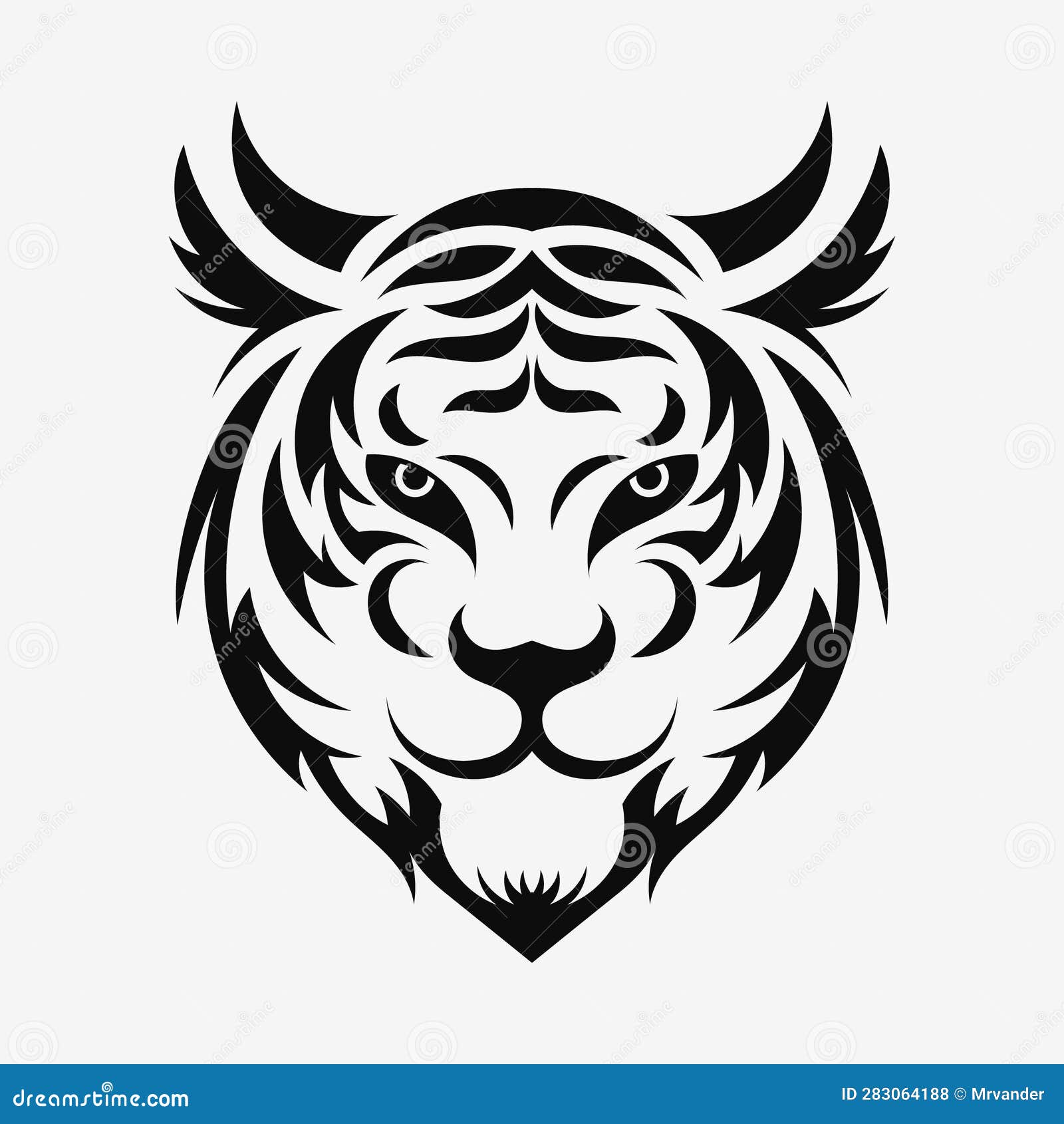 Cute Tiger Head, Face Logo. Vector Logo Template Stock Vector ...