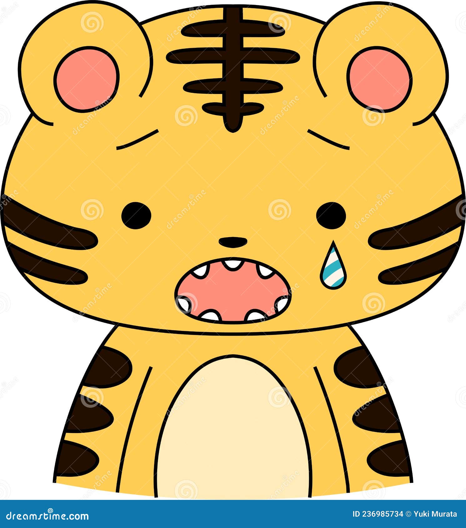 Cute Tiger Mascot Character Stock Vector - Illustration of celebration ...