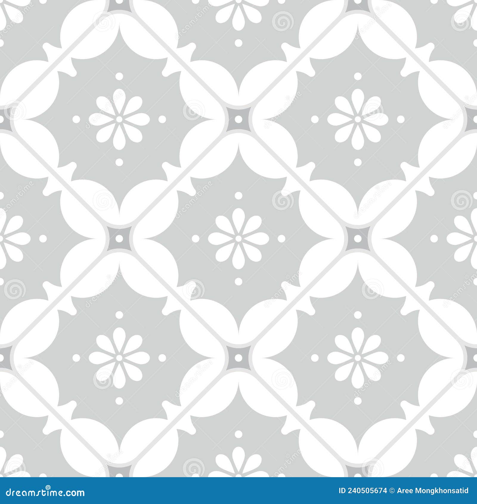 Cute tile pattern vector stock vector. Illustration of flower - 240505674