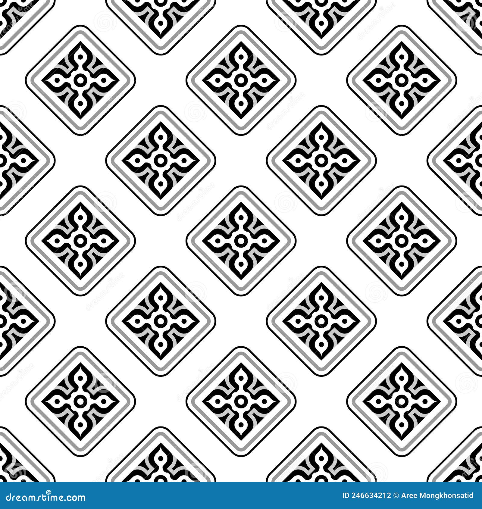 Cute tile pattern vector stock vector. Illustration of modern - 246634212