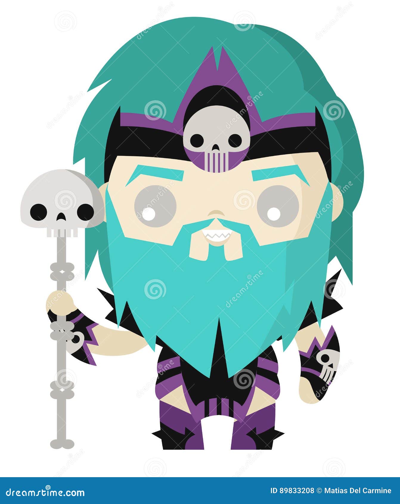 Cute Tiny Hades Pluto God Of The Dead Roman Greek Vector Illustration ...