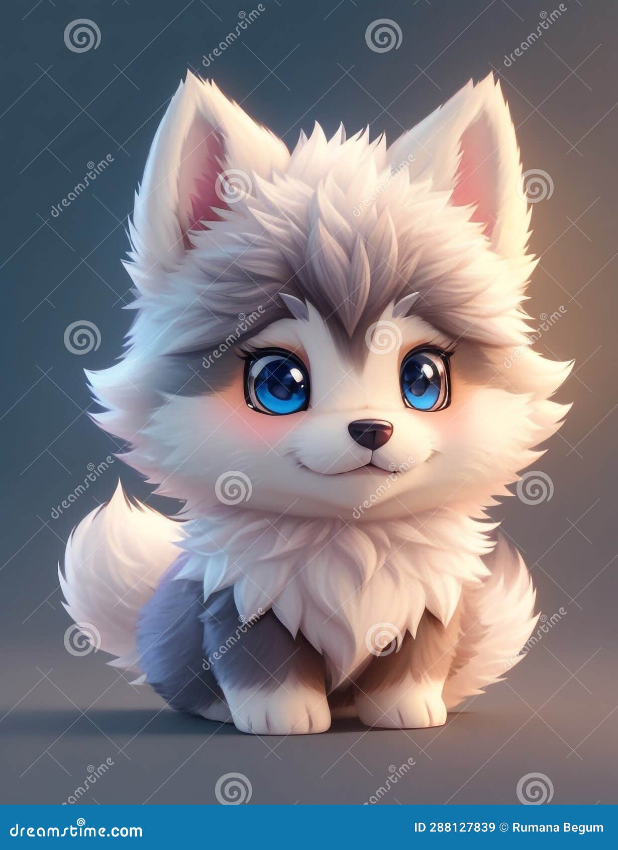 Cute Tiny Hyperrealistic Anime Wolf from Pokemon. Generative AI Stock ...