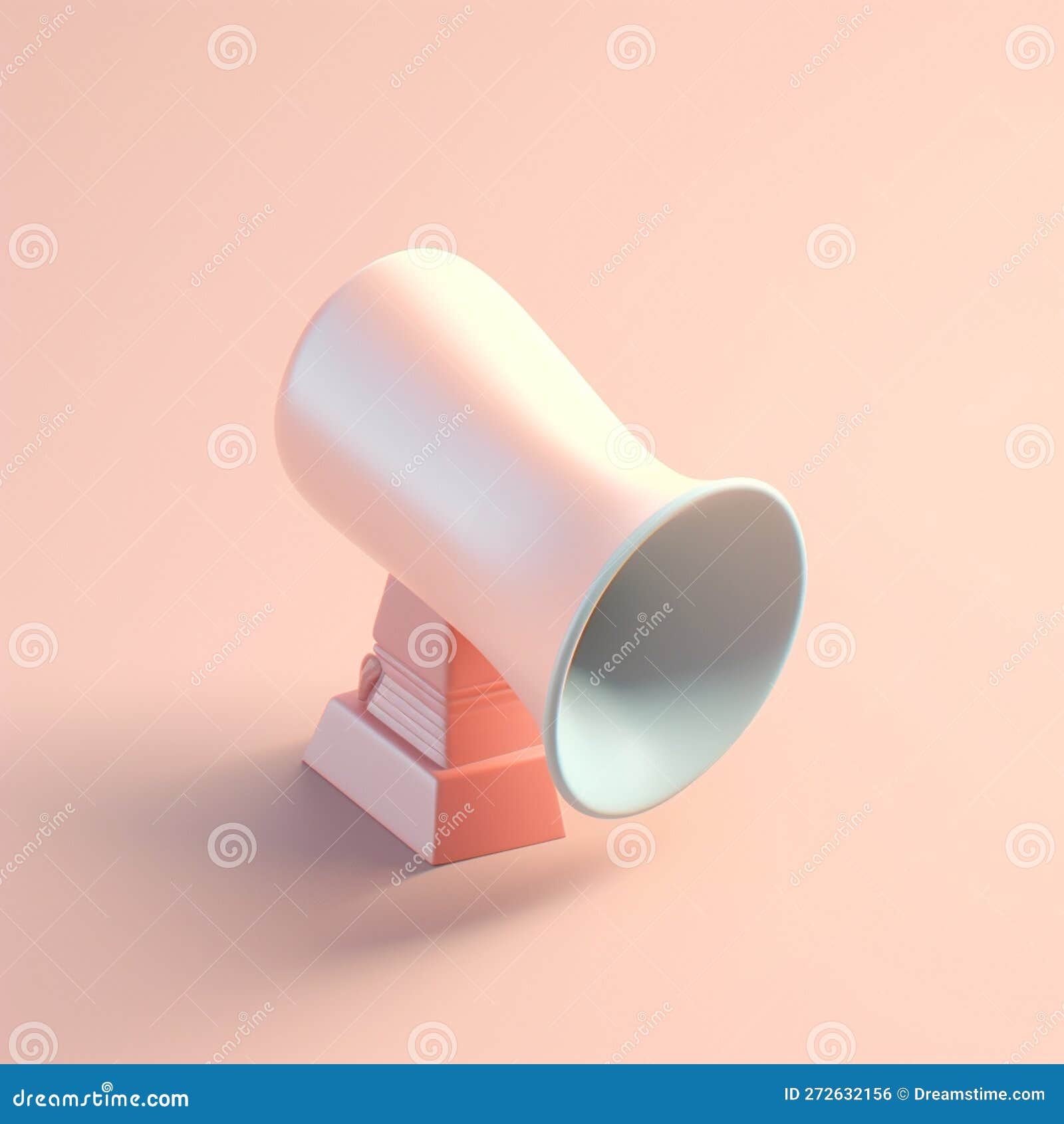 Cute Tiny Isometric Modern Style Megaphone with Generative AI Stock ...