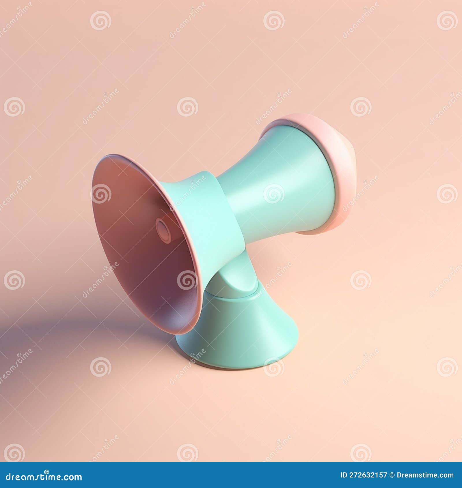 Cute Tiny Isometric Modern Style Megaphone with Generative AI Stock ...