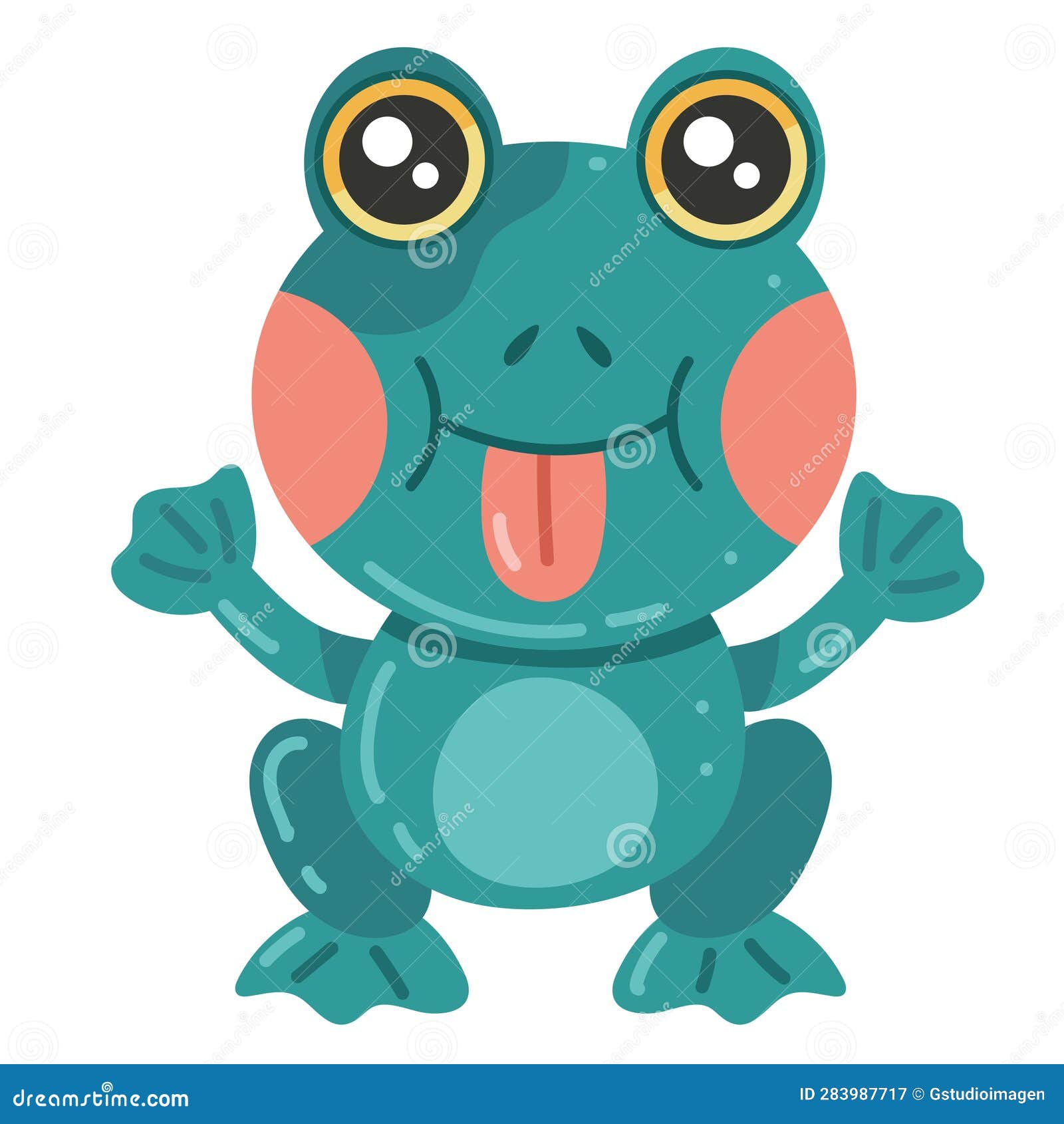 Cute toad animal stock vector. Illustration of cartoon - 283987717